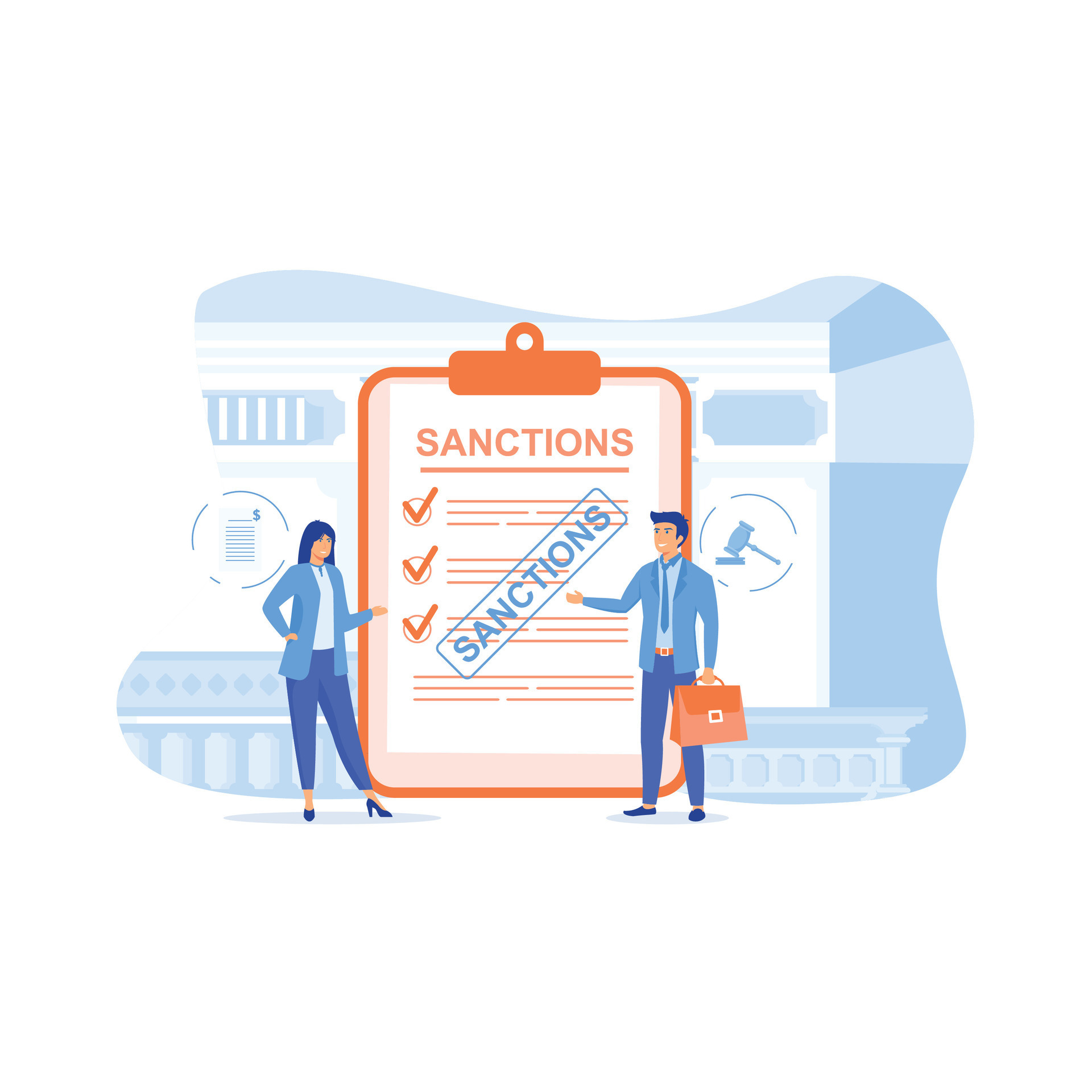 Political and economy of sanctions, flat vector modern illustration ... Political and economy of sanctions, flat vector modern illustration ...