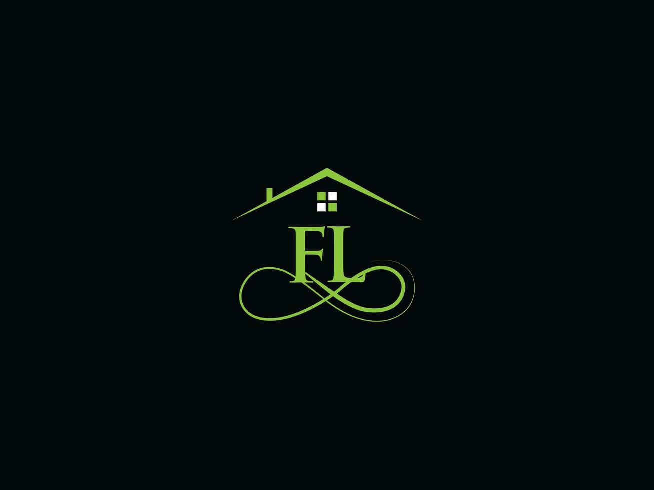 Real Estate Fl Logo Branding, Minimalist FL Building Luxury Home Logo Icon 33850866 Vector Art ...