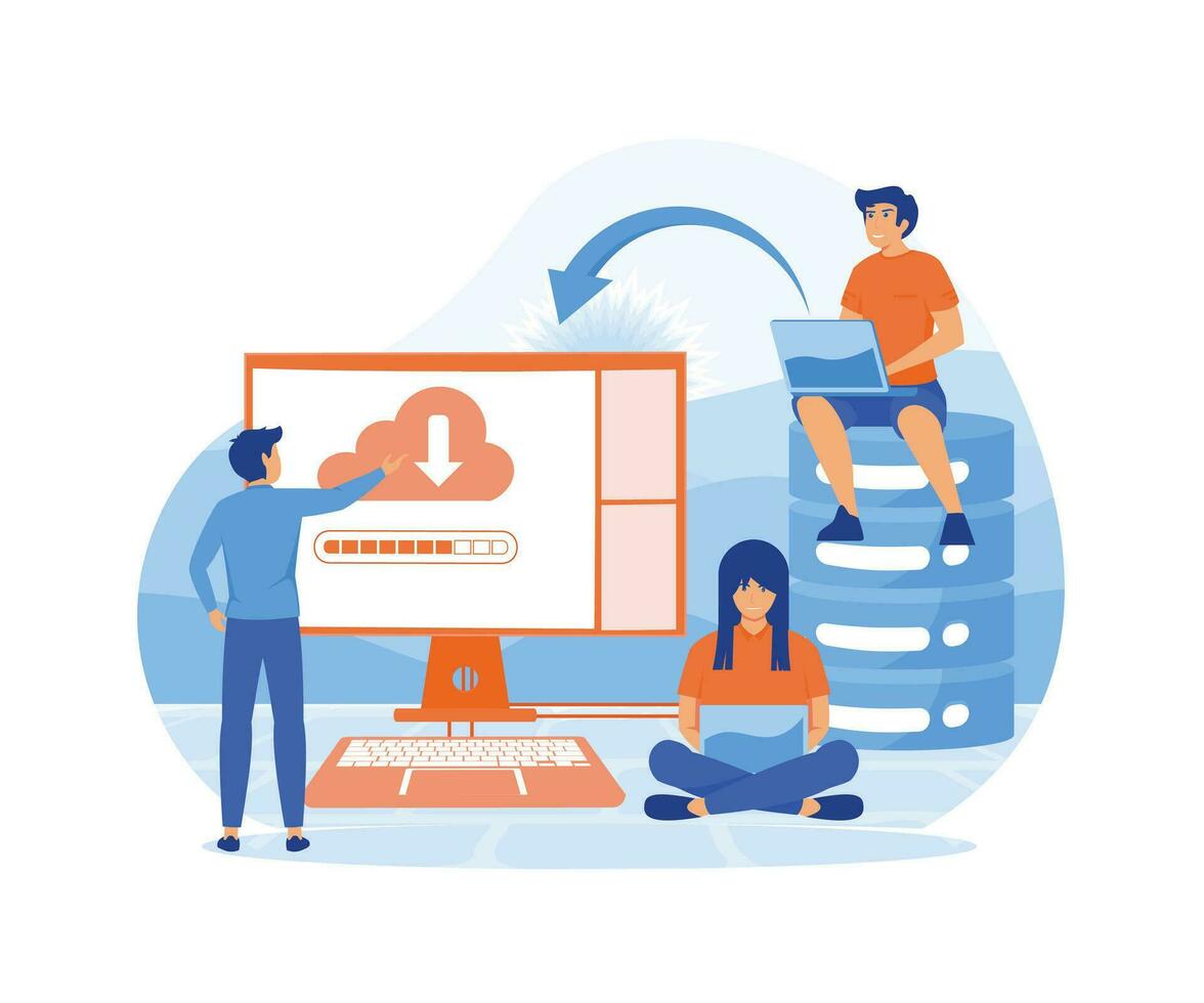 Web Hosting Concept Online Database Server Web Data Center Cloud Computing Technology