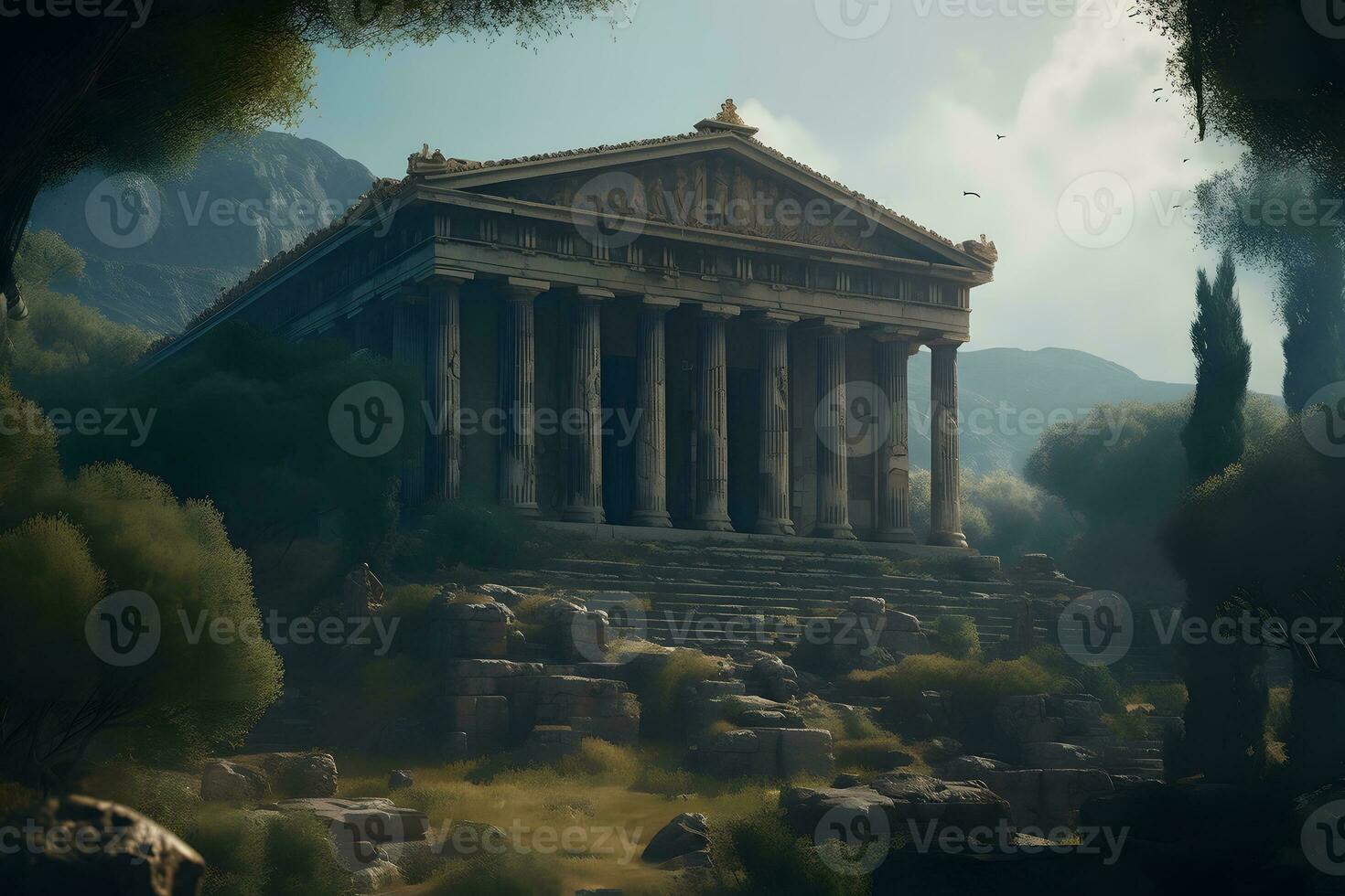Valley of the Temples. ancient Greek Temple. Neural network AI ... Valley of the Temples. ancient Greek Temple. Neural network AI ...