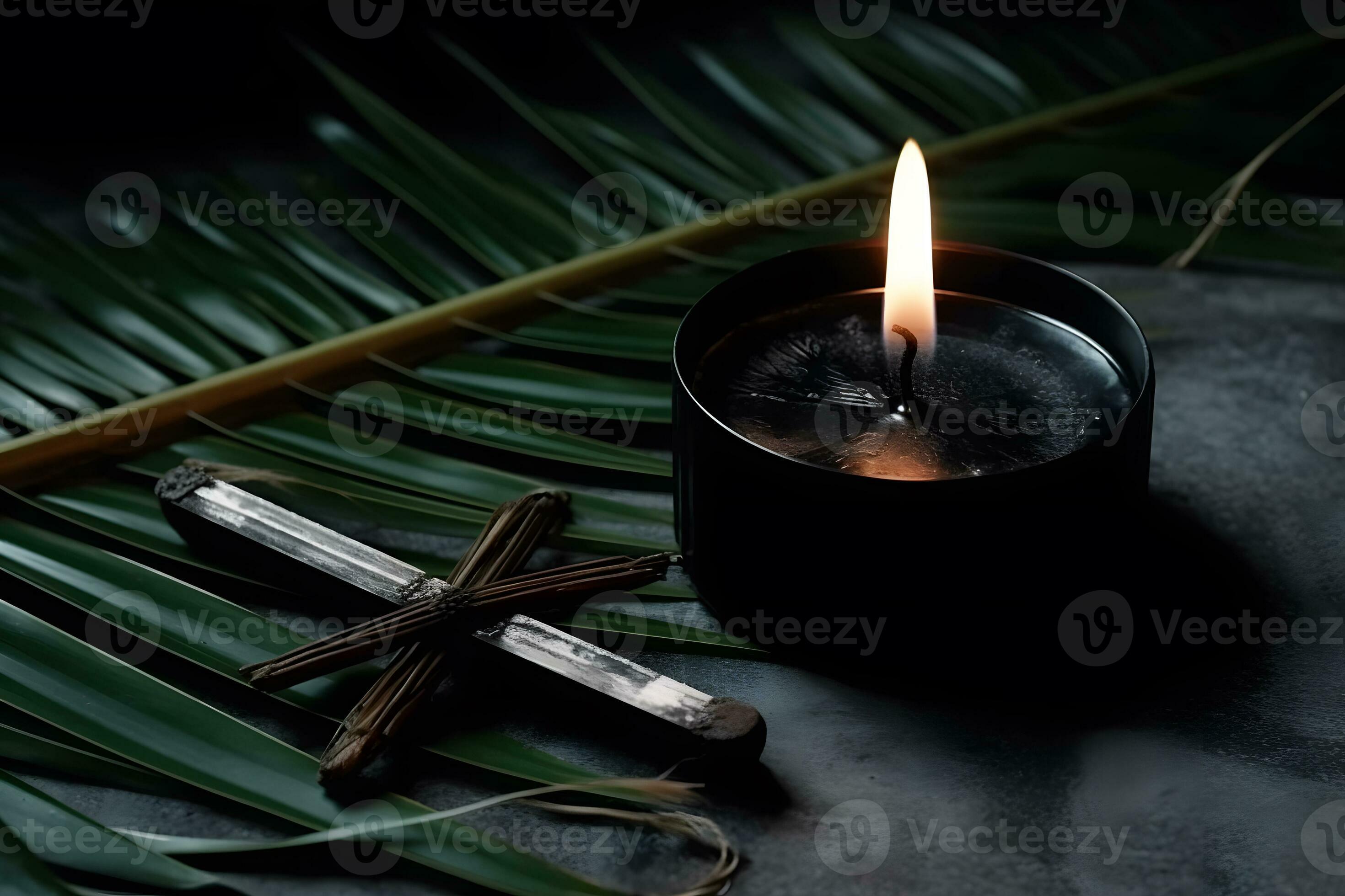 Palm Sunday, Ash Wednesday, Lent Season and Holy Week concept. Neural ...