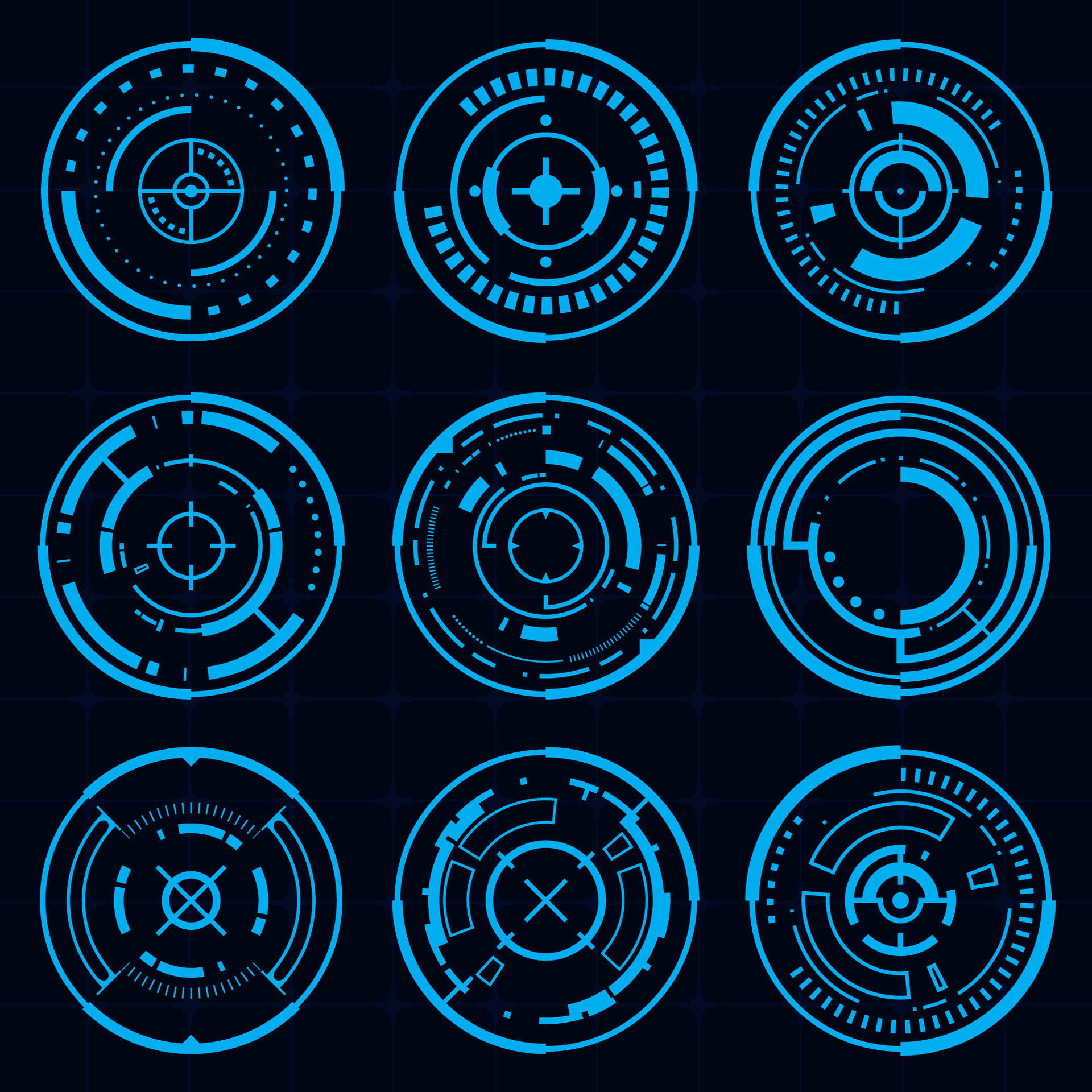 Vector Hud Circle Frame Technology Futuristic Interface Element