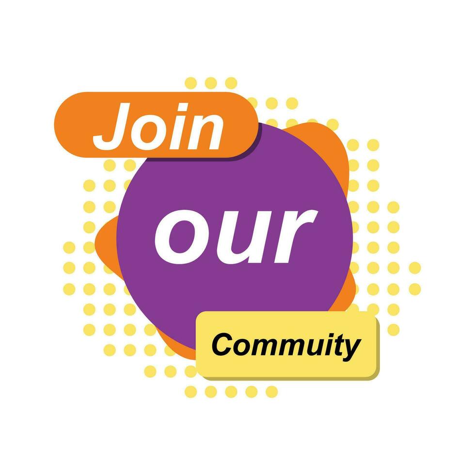 Join Our Community Invitation Bright Banner Ready Promo Illustration