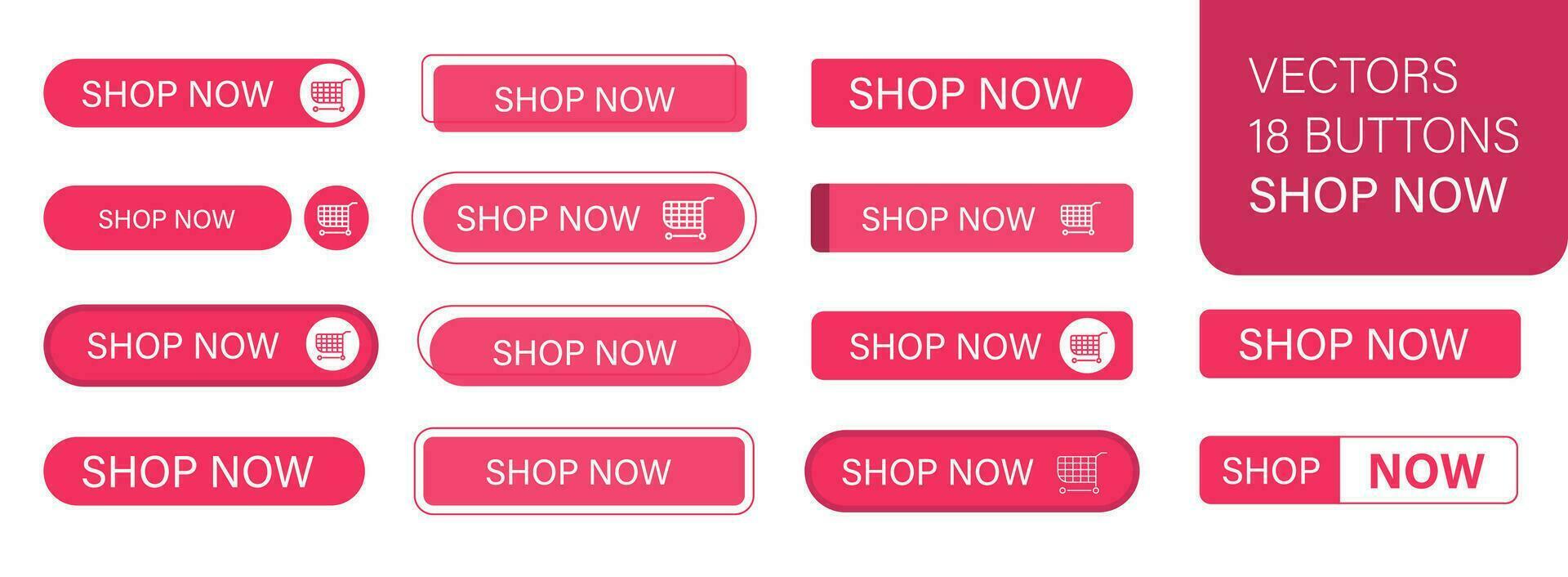 The Shop Now is a set of simple modern buttons. Push button for an ...
