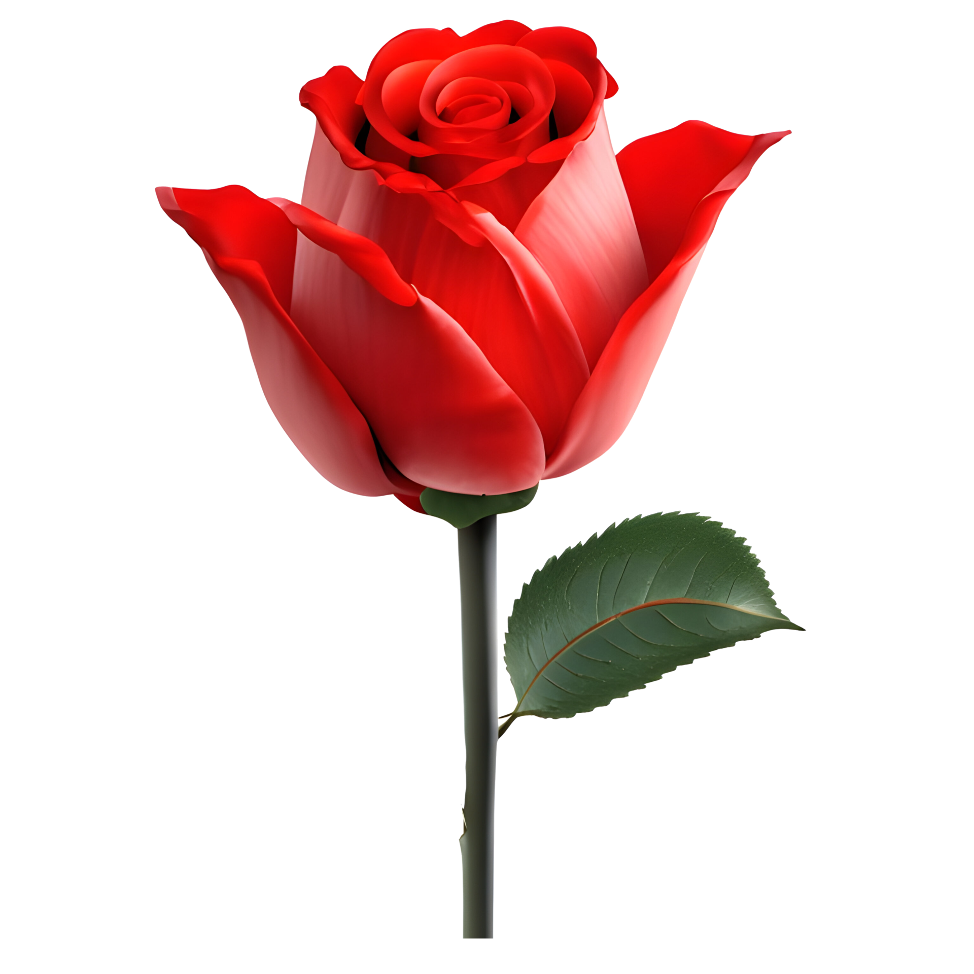 illustration of red rose AI generated 33858397 PNG