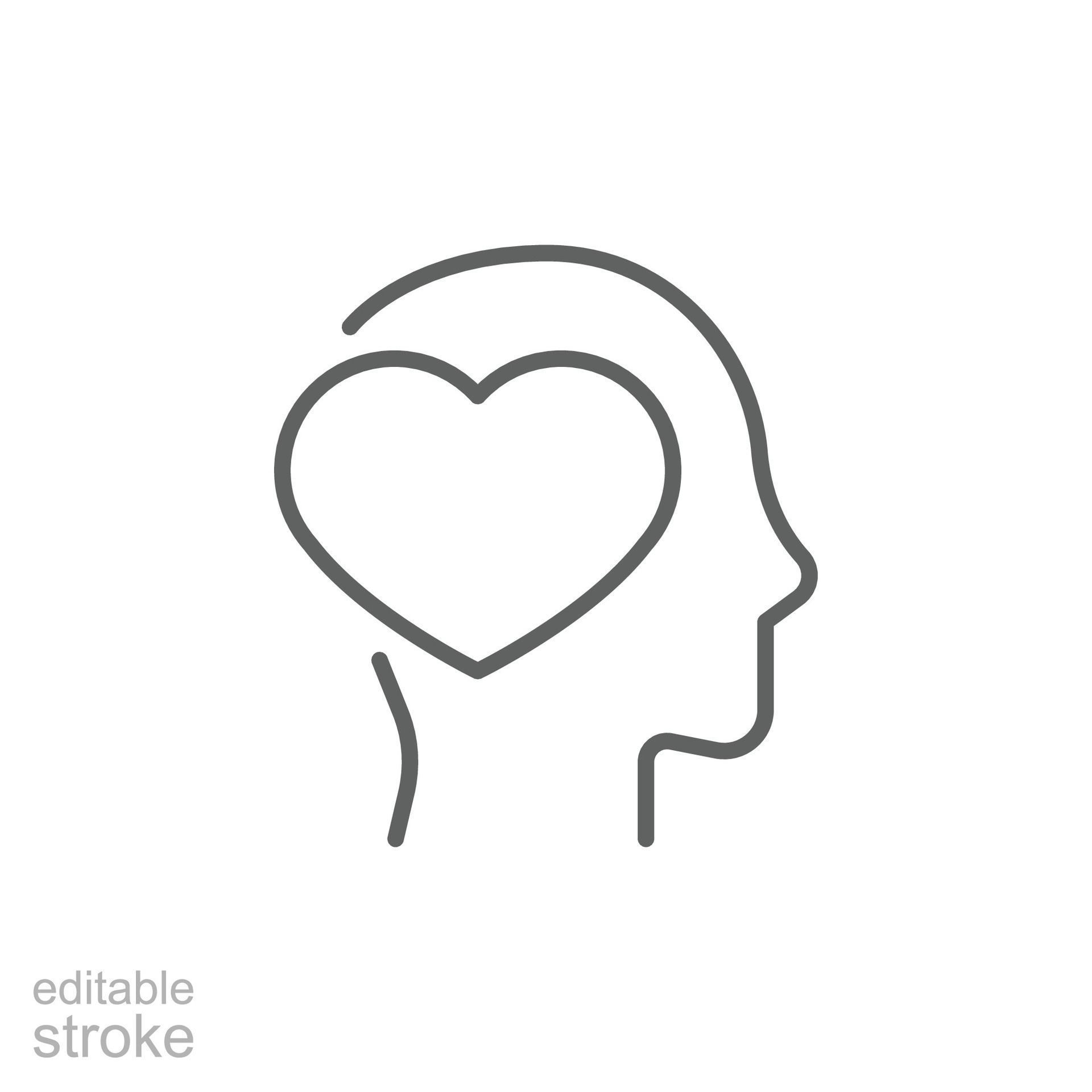 Mental health icon. Simple outline style. Positive mind wellbeing ... Mental health icon. Simple outline style. Positive mind wellbeing ...