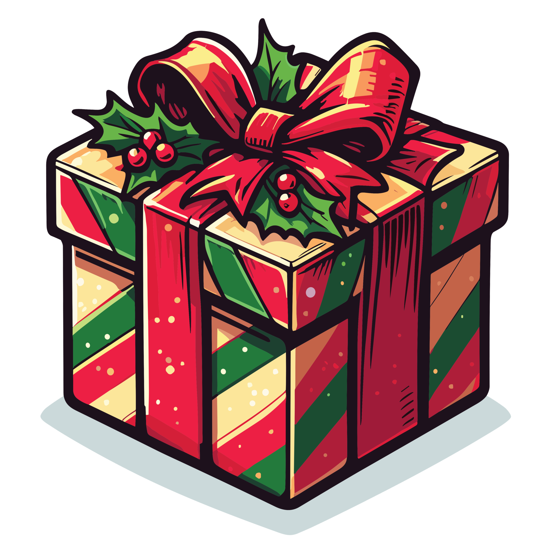 Christmas Present Clipart - Ai Generative 33860843 PNG