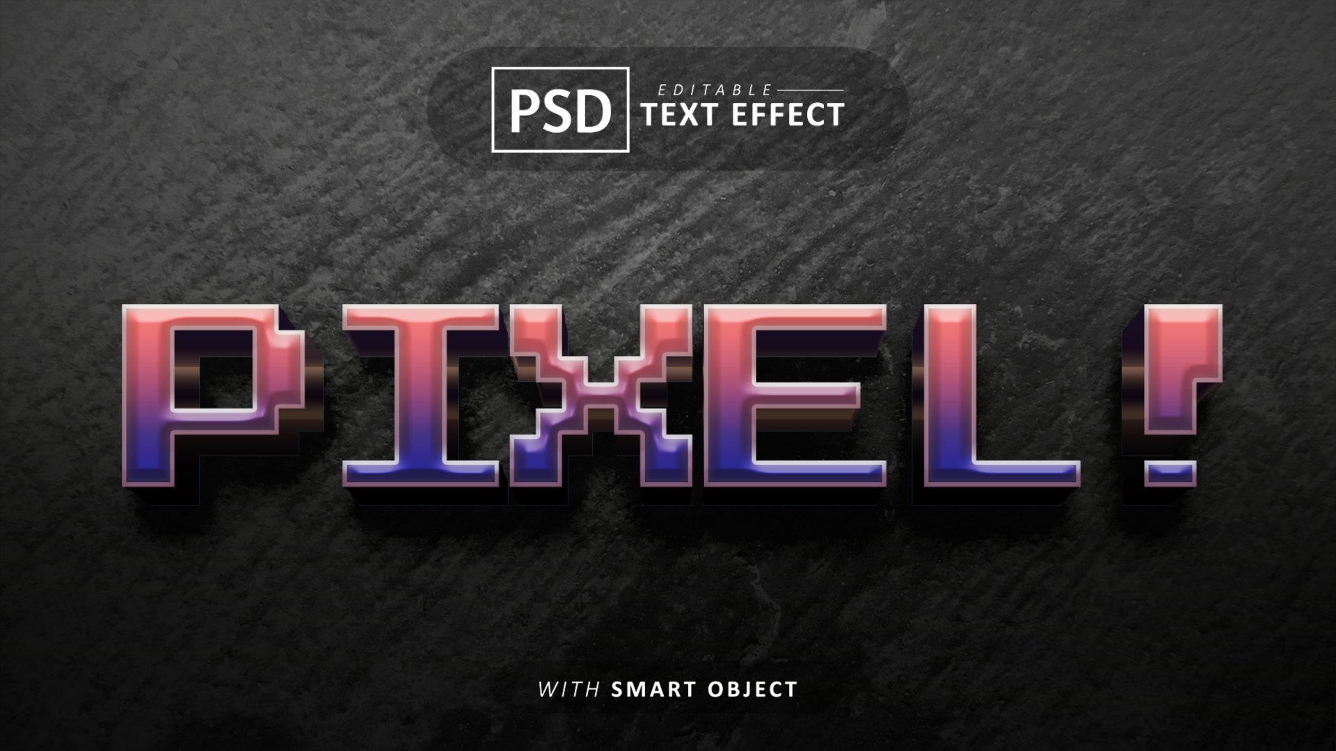 Pixel 3d Text Effect Editable 33861138 Psd