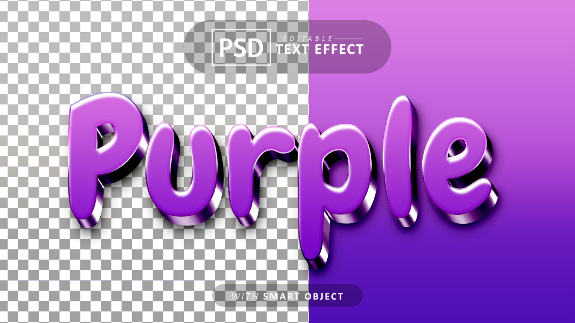 Purple 3d text effect editable 33861155 PSD