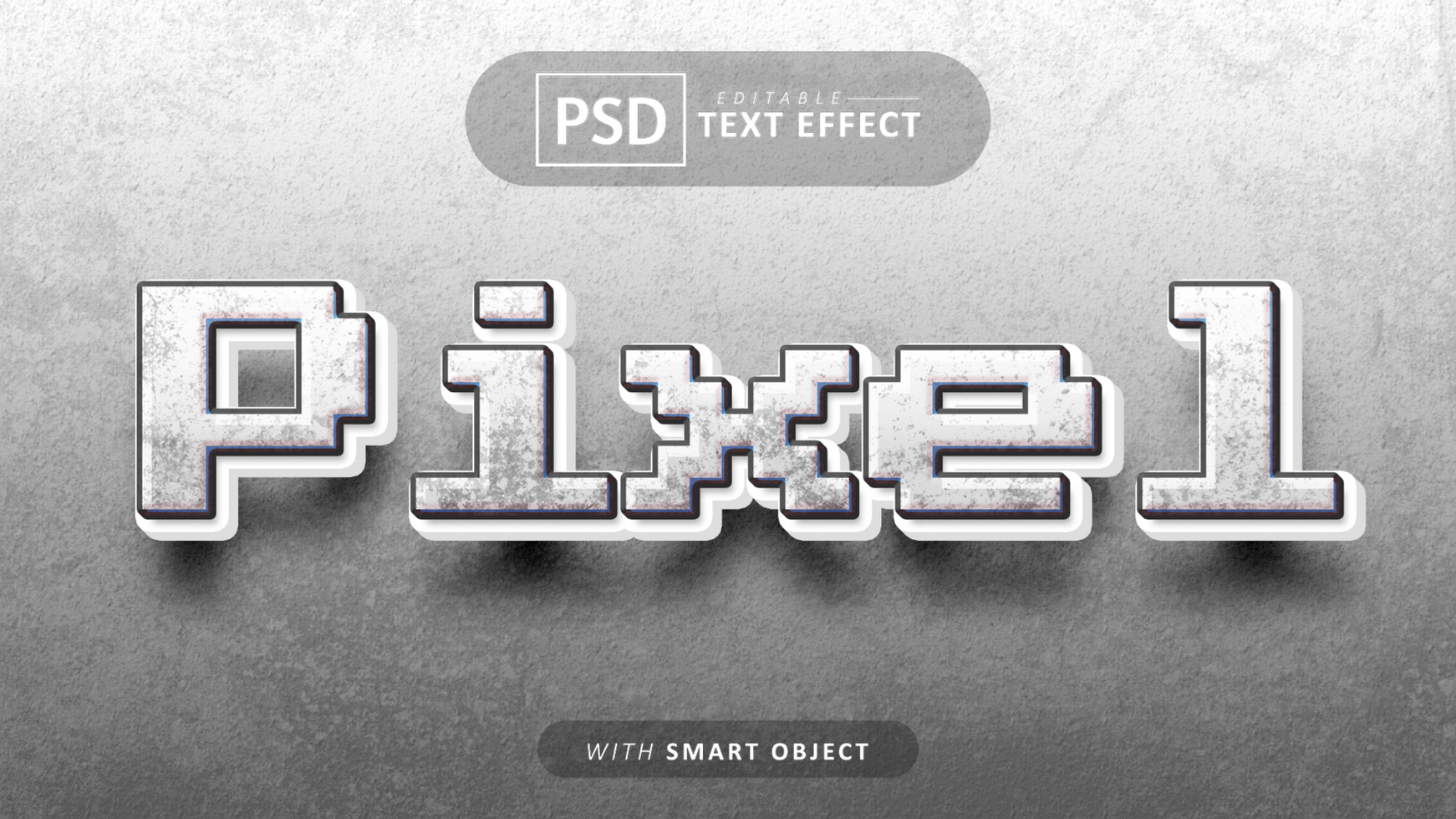 Pixel 3d Text Effect Editable 33862114 Psd