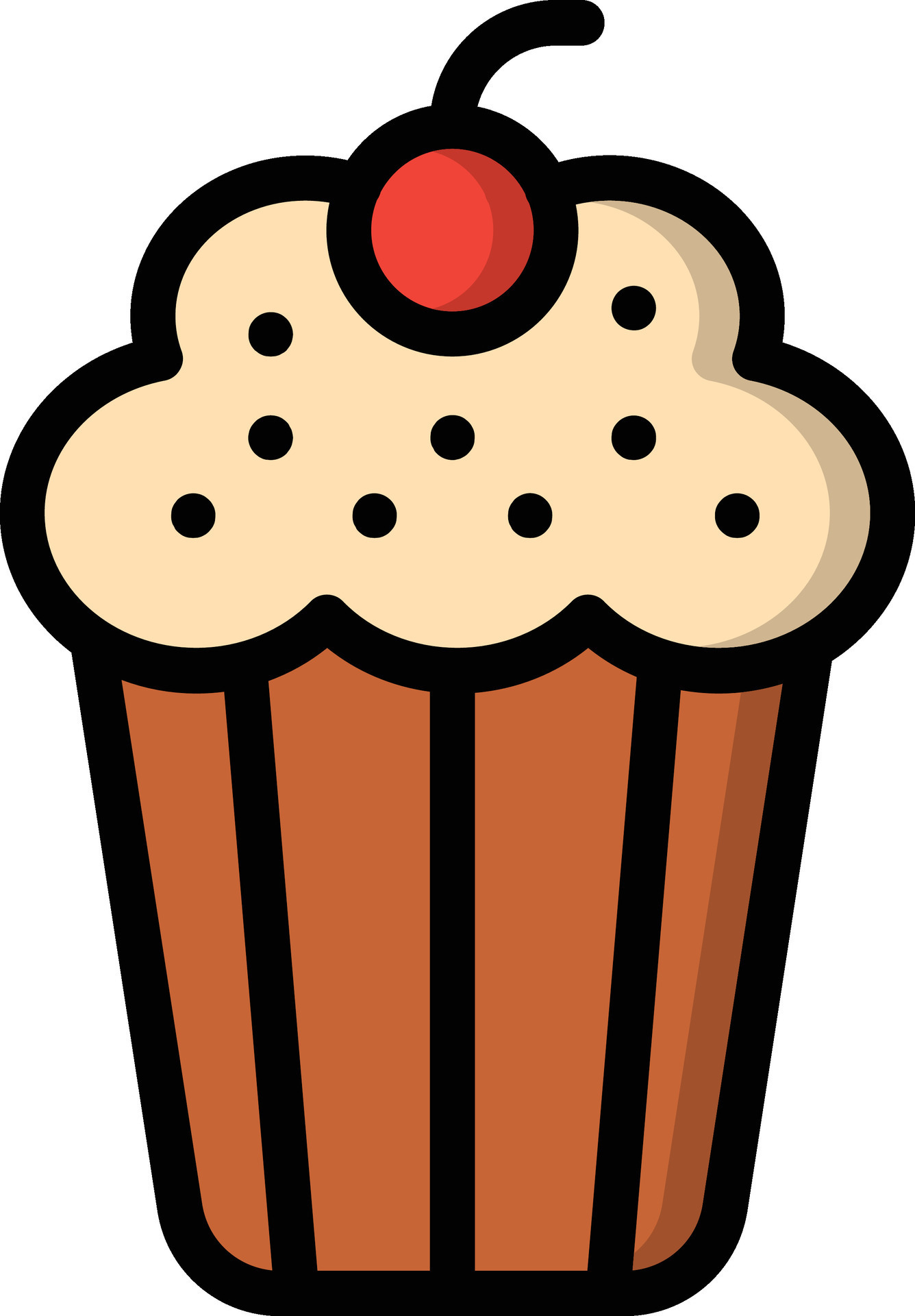 Cup Cake Vector Icon Design Illustration 33870204 Vector Art At Vecteezy