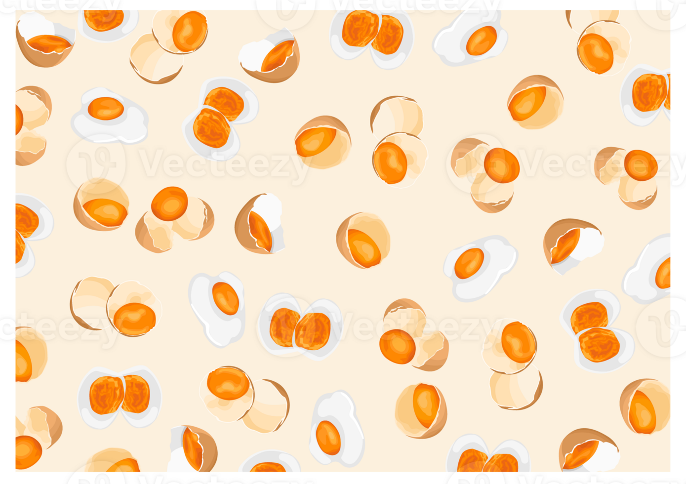 Pattern Of Raw Eggs And Boiled Eggs 33875192 Png