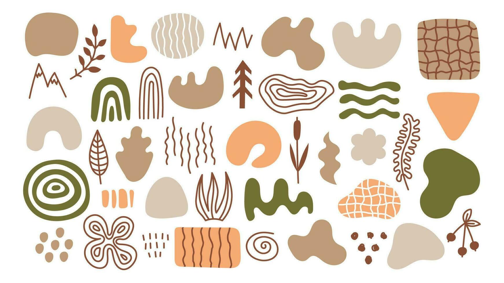 Natural organic shapes set 33875895 Vector Art at Vecteezy