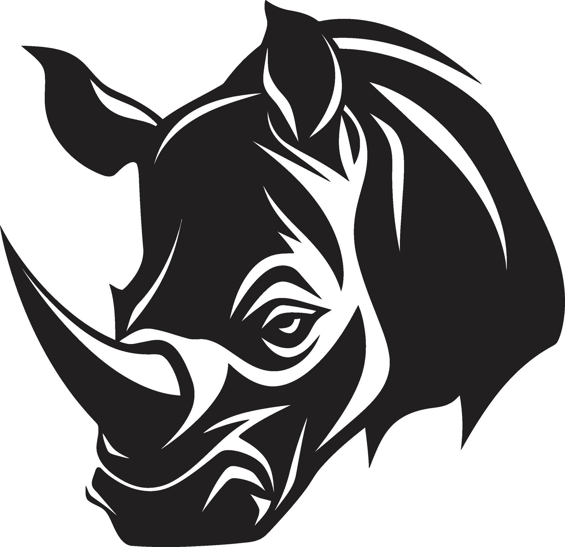 Rhino Vector Illustration in 3D Modeling Environments Wildlife and ... Rhino Vector Illustration in 3D Modeling Environments Wildlife and ...