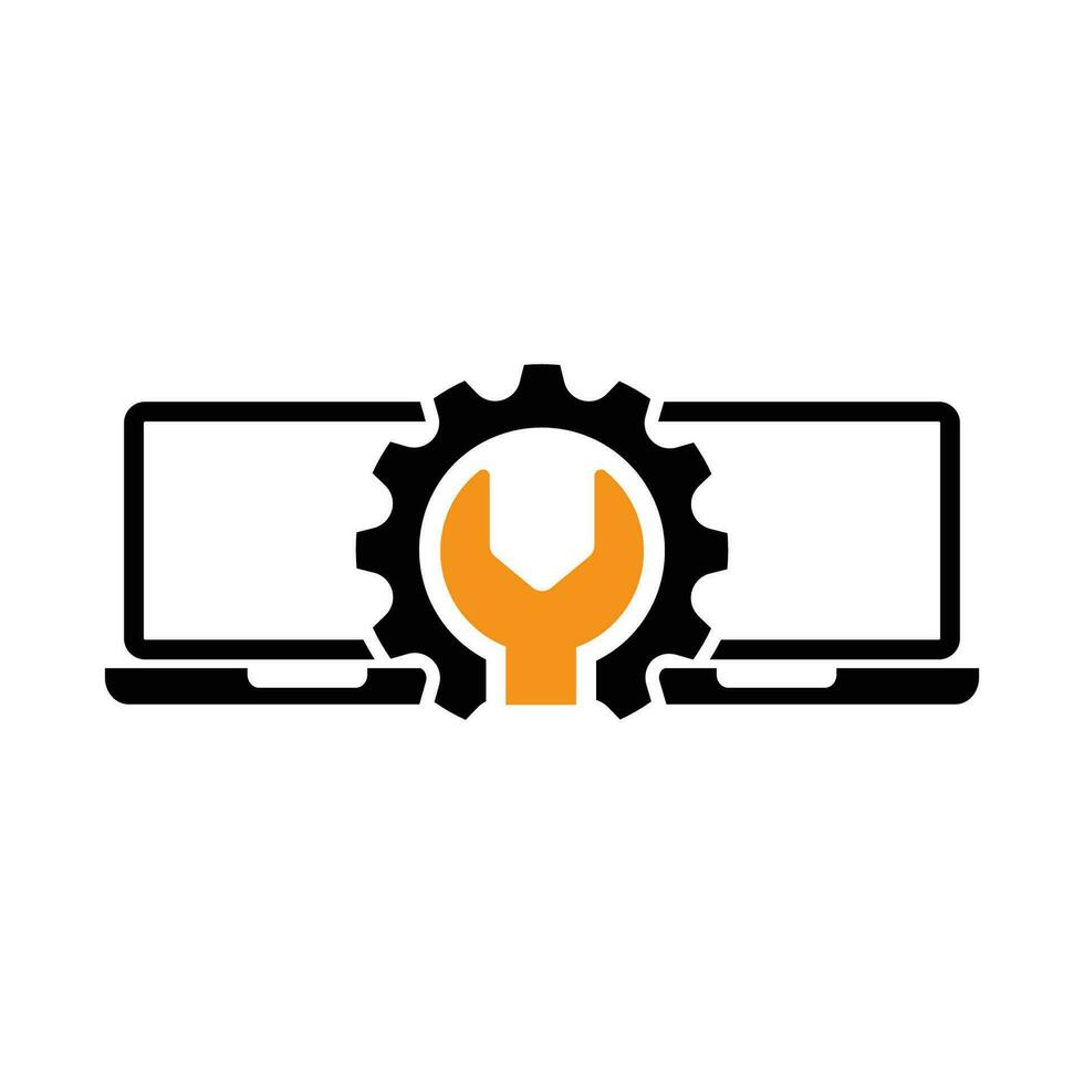 computer service logo template, computer service logo elements ...