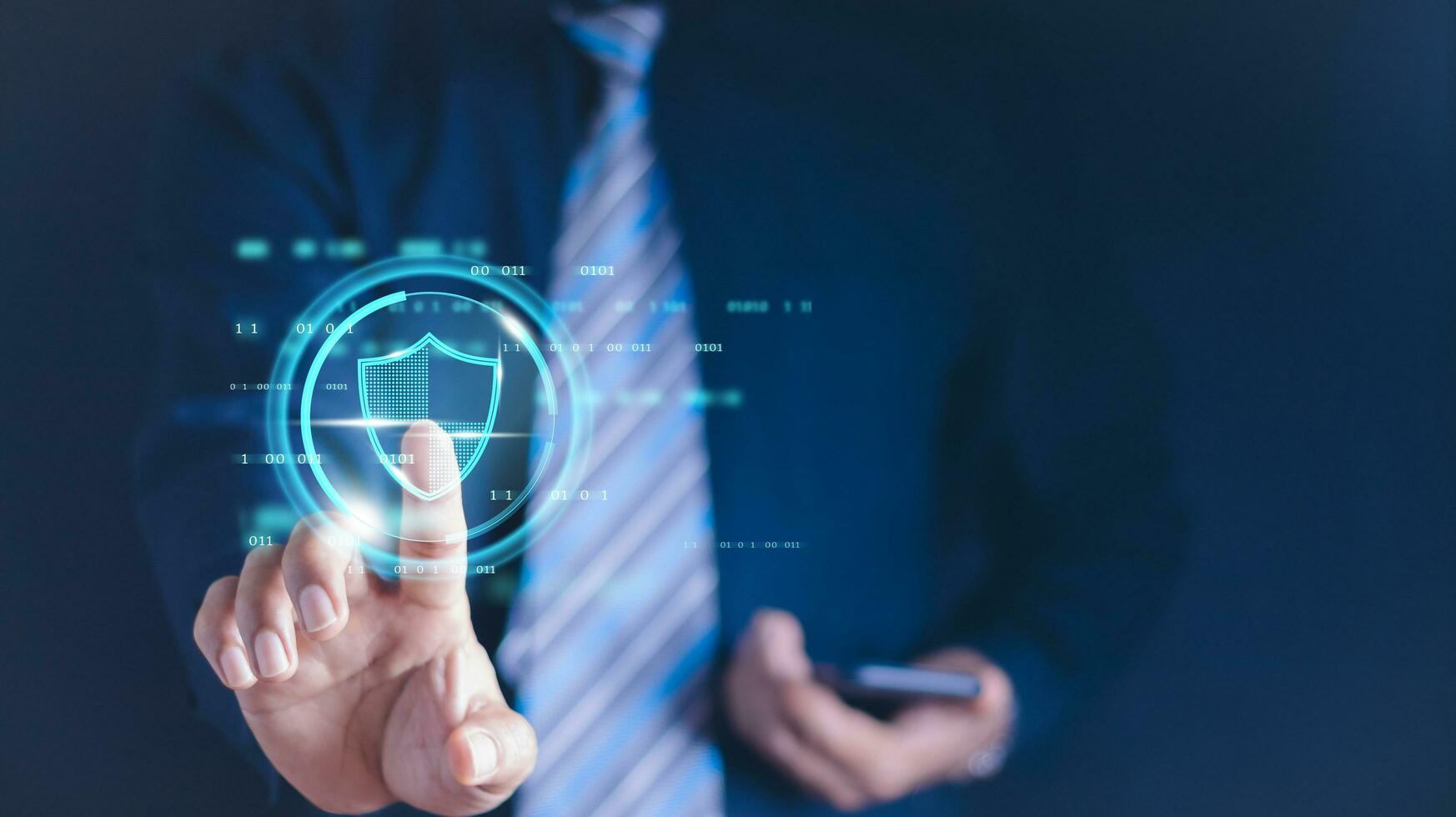 Cybersecurity And Privacy Concepts To Protect Data Lock Icon And Internet Network Security