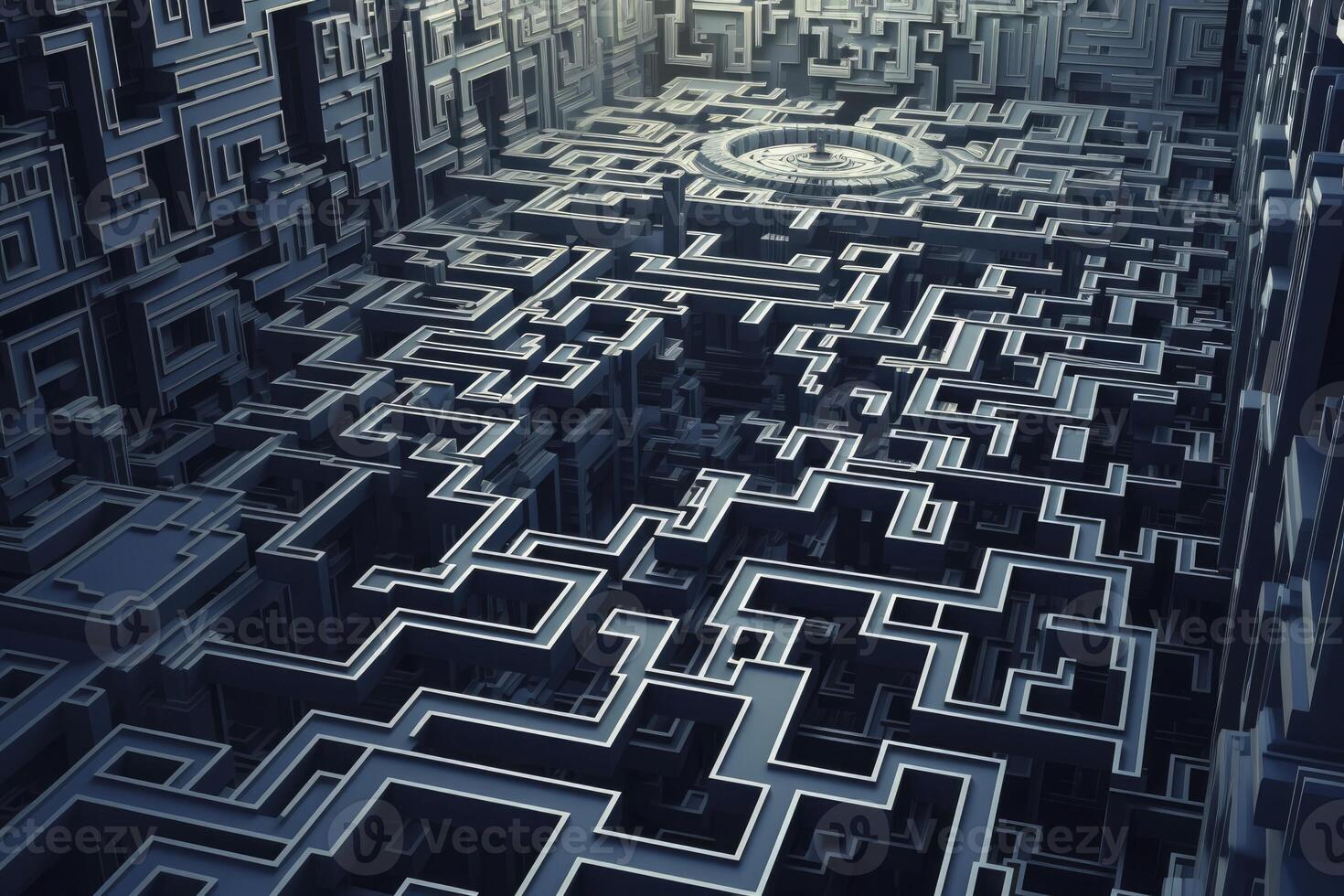 Artificial intelligence in an abstract maze. AI Generated 33892157 Stock Photo at Vecteezy