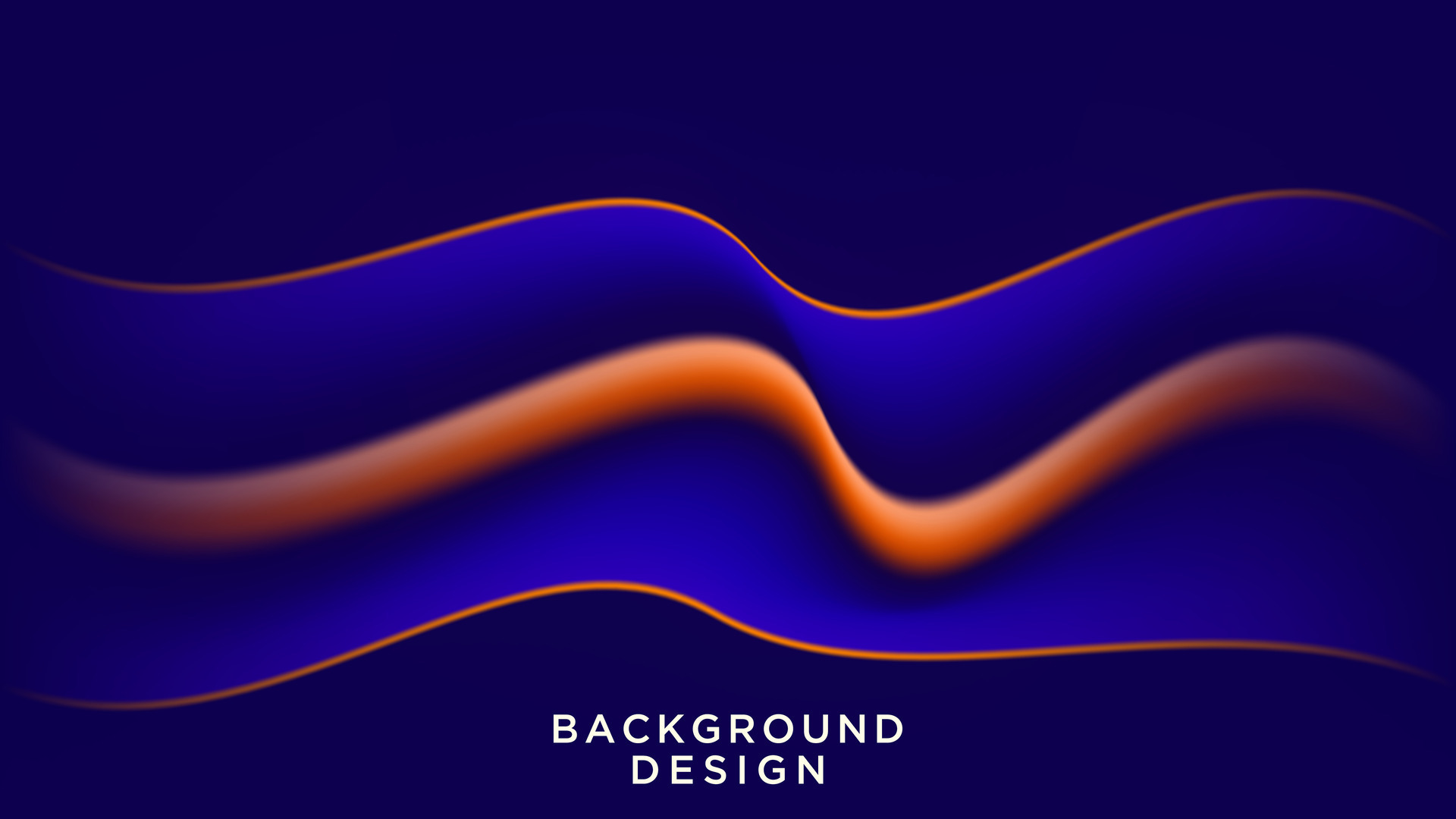 Abstract Background Elegant Gradient Blue Orange Smooth Liquid Color Design Vector Template Good