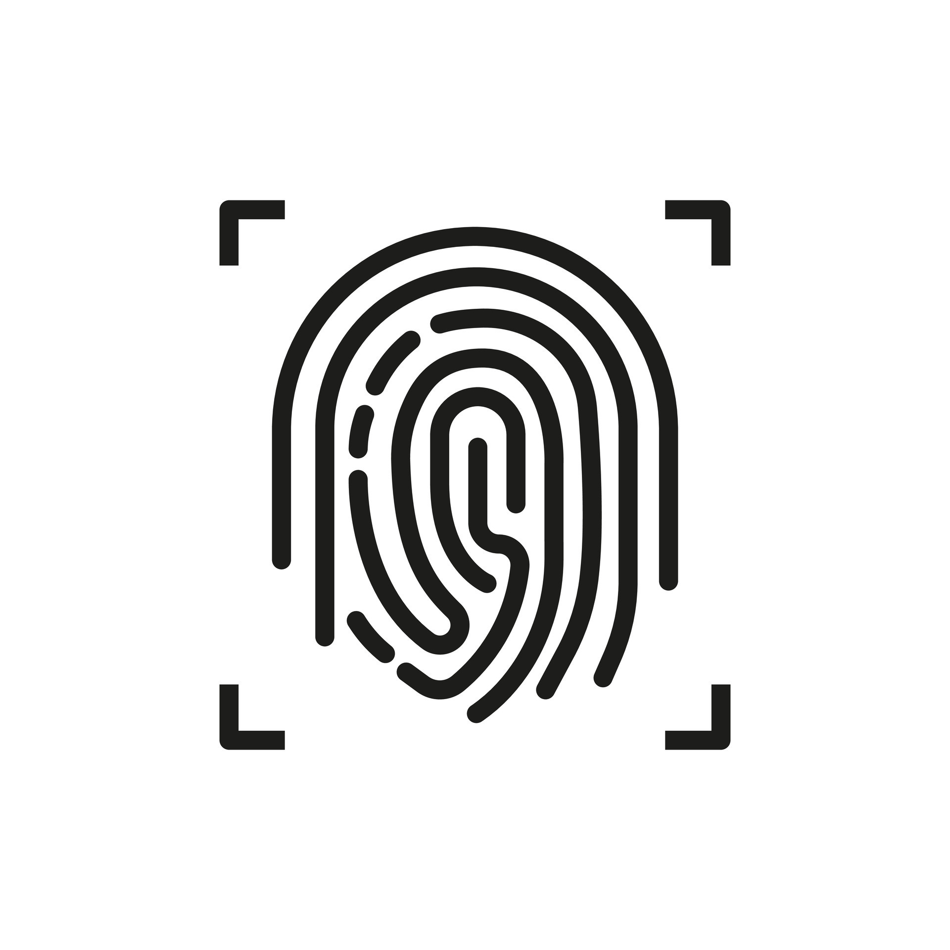 Fingerprint Icon Security Access Concept Biometrics System Vector Illustration 33945429