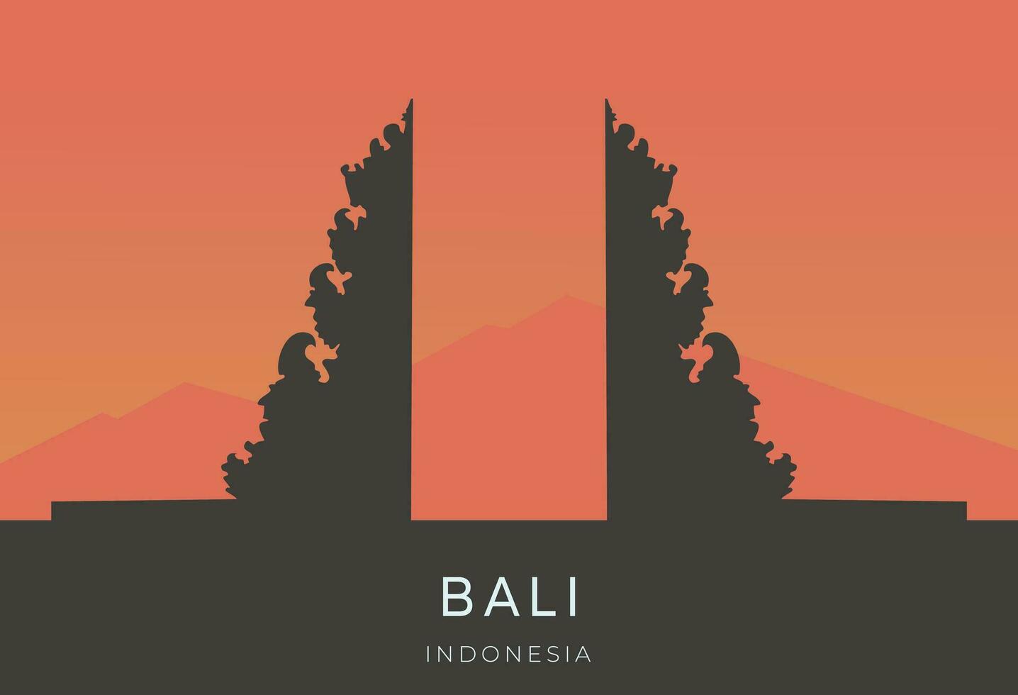 Bali landmark Indonesia 33951006 Vector Art at Vecteezy