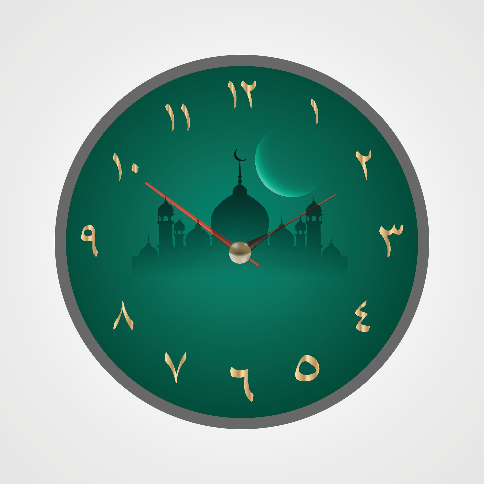 Islamic Influence in Wall Clock Designs 33955393 Vector Art at Vecteezy