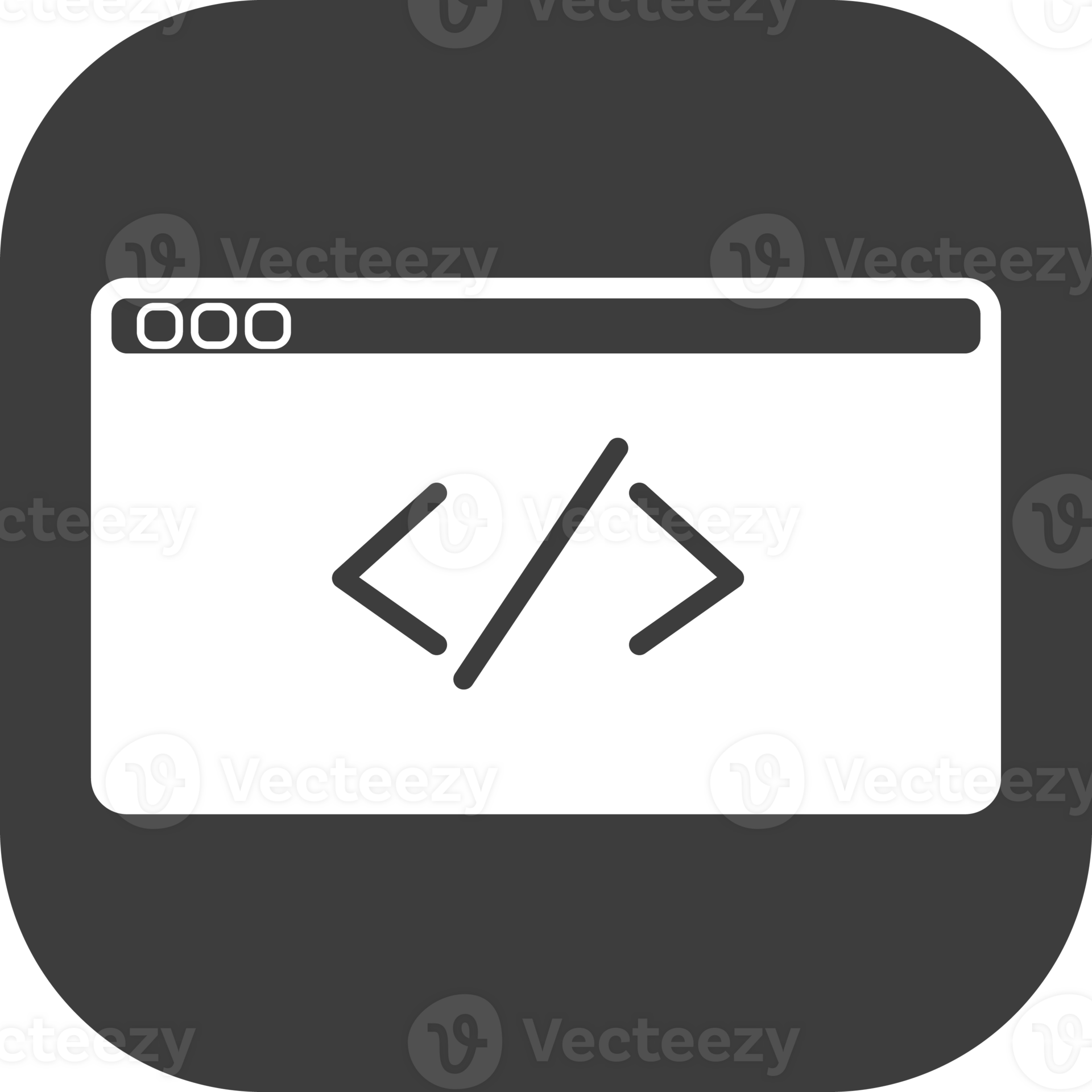 Symbol programming icon in black square. 33961479 PNG
