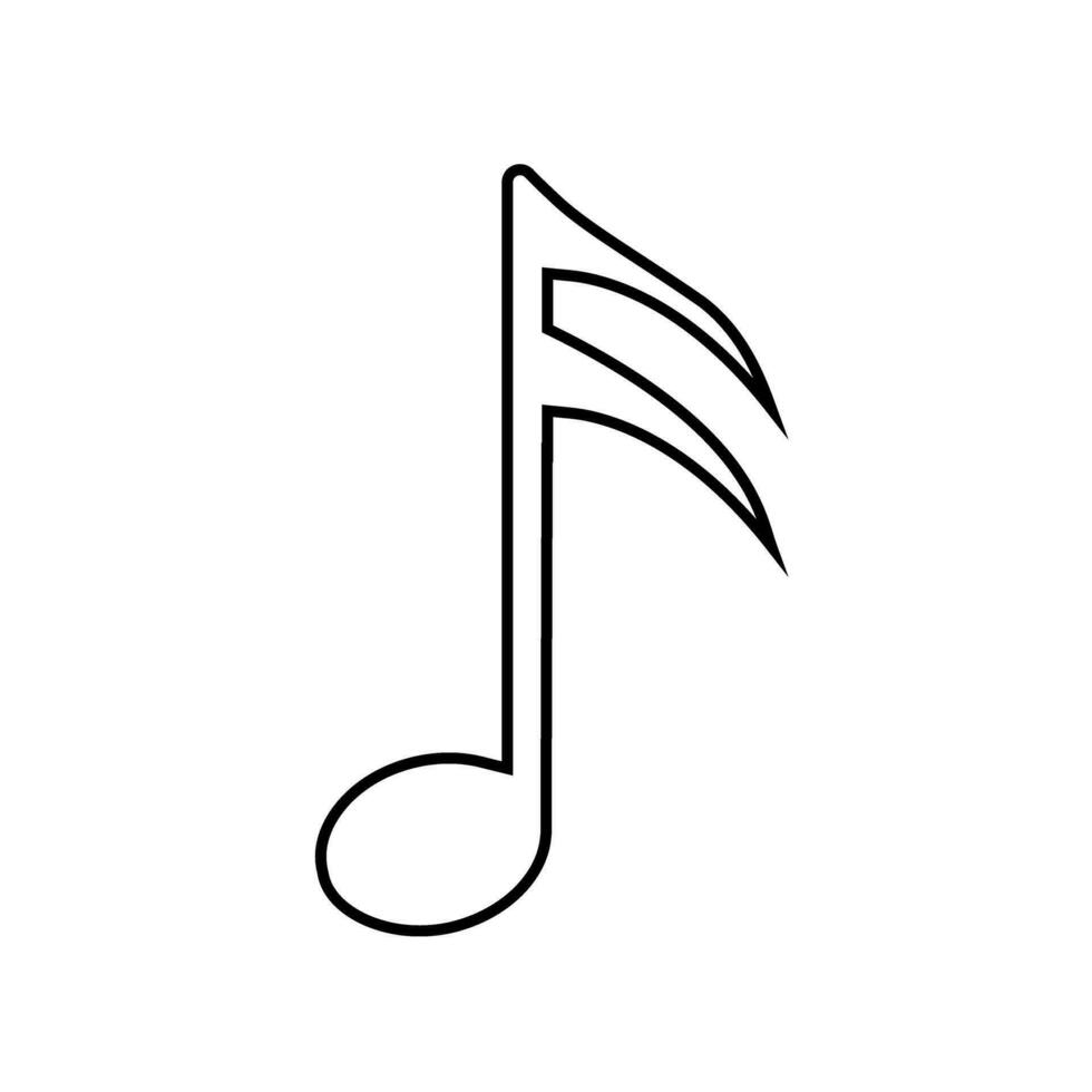 Music notes vector icon. Note illustration sign. Music symbol or logo ...