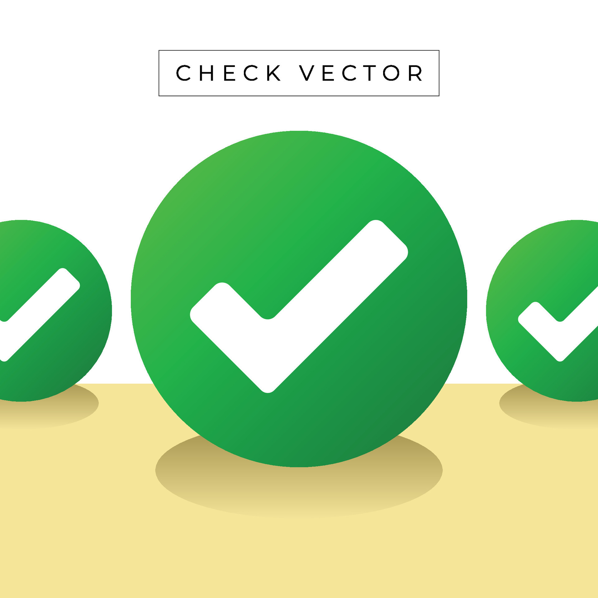 Check vector in green sphere 33970841 Vector Art at Vecteezy