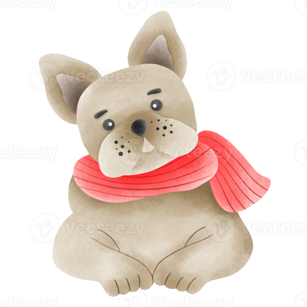 acuarela estilo francés buldog vistiendo Navidad sombrero - festivo ... acuarela estilo francés buldog vistiendo Navidad sombrero - festivo ...
