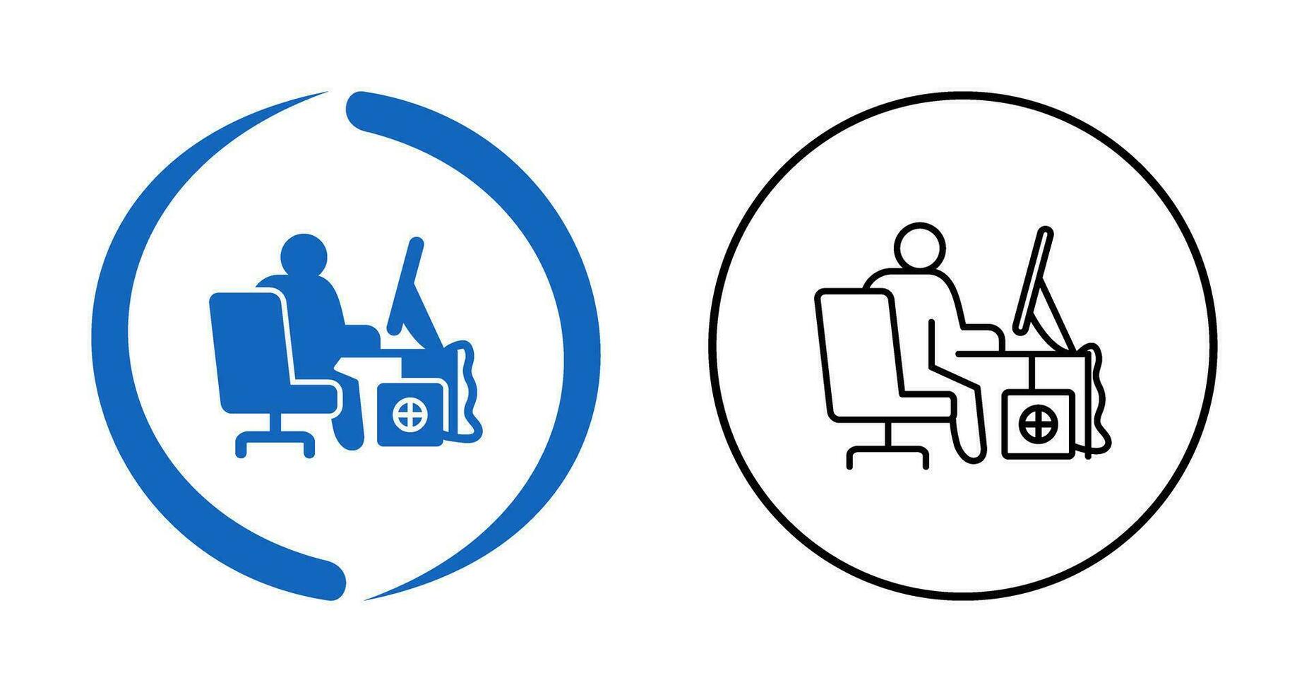 Computer Worker Vector Icon 33988113 Vector Art at Vecteezy