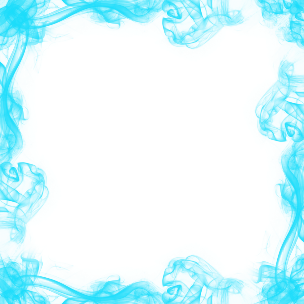 Abstract Cyan Smoke Frame 34002648 Png