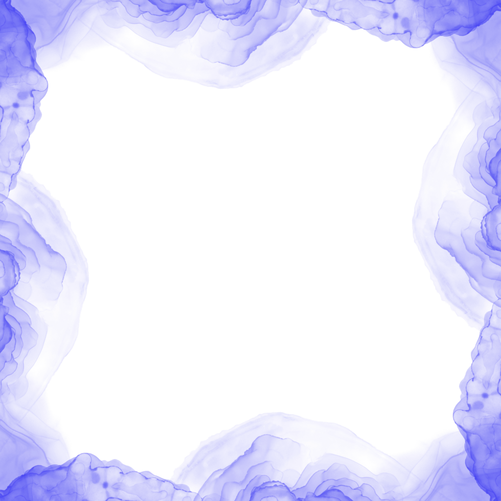 Abstract Blue Ink Frame 34002858 PNG