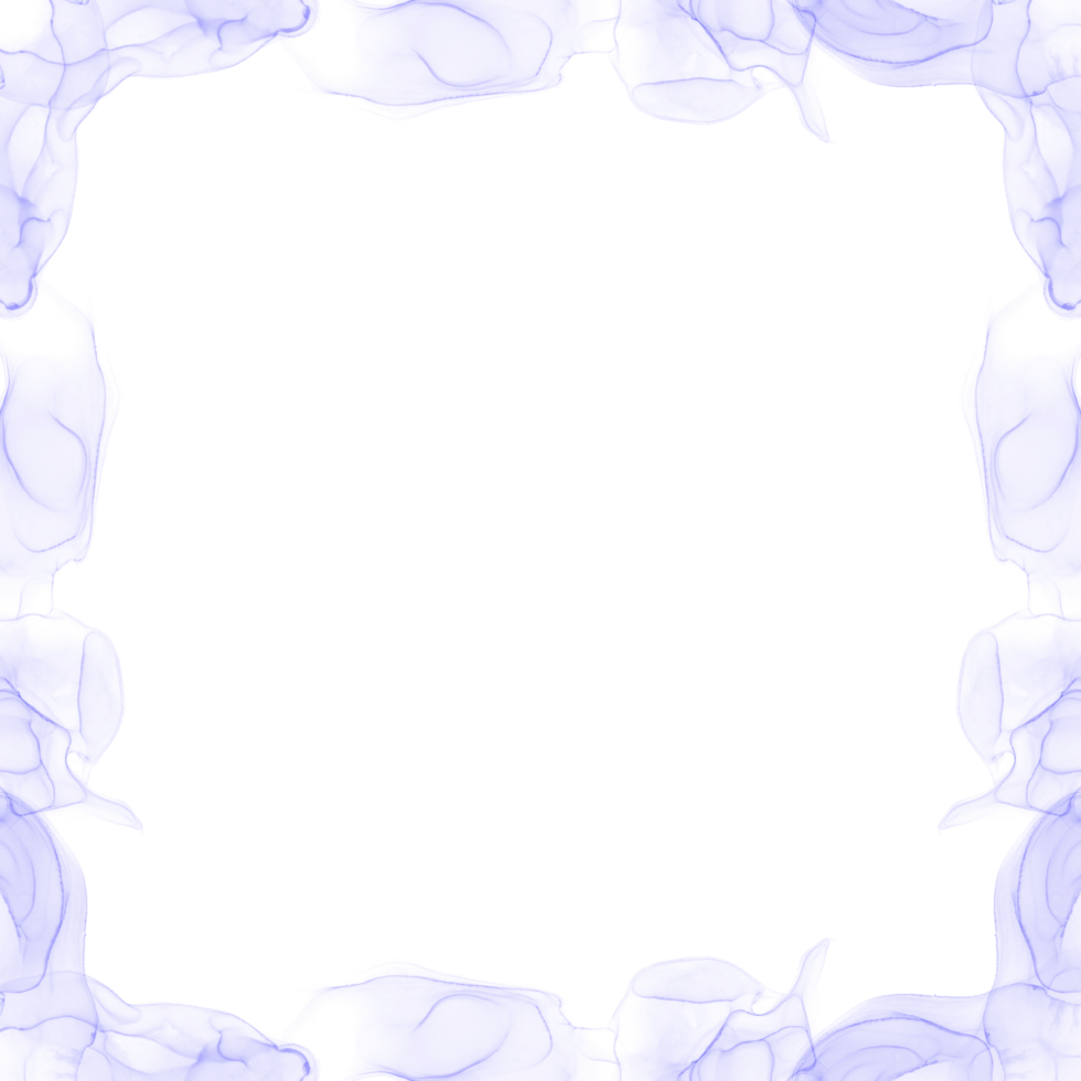 Abstract Blue Ink Frame 34002876 PNG