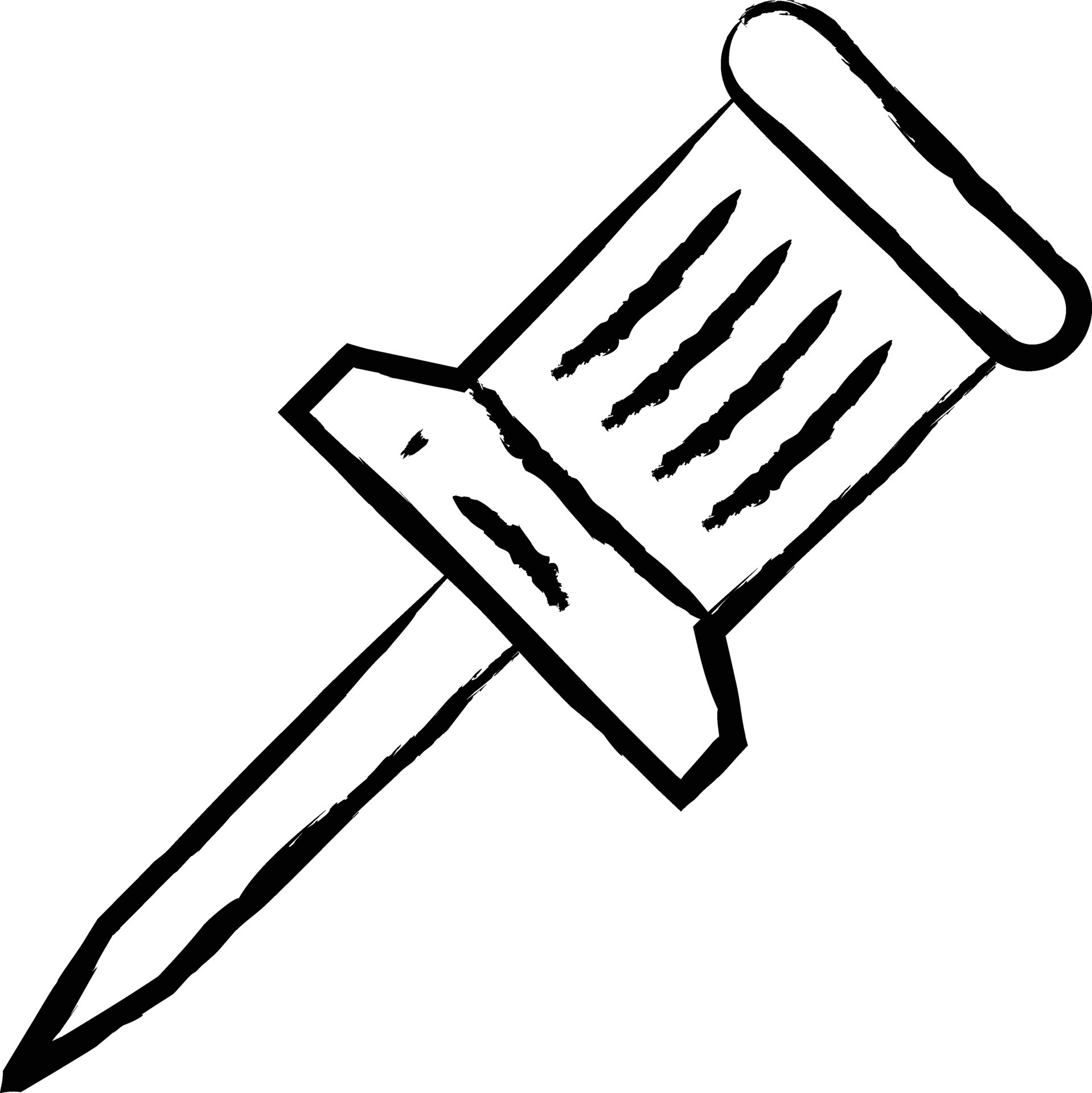 Push Pin hand drawn vector illustration 34031616 Vector Art at Vecteezy