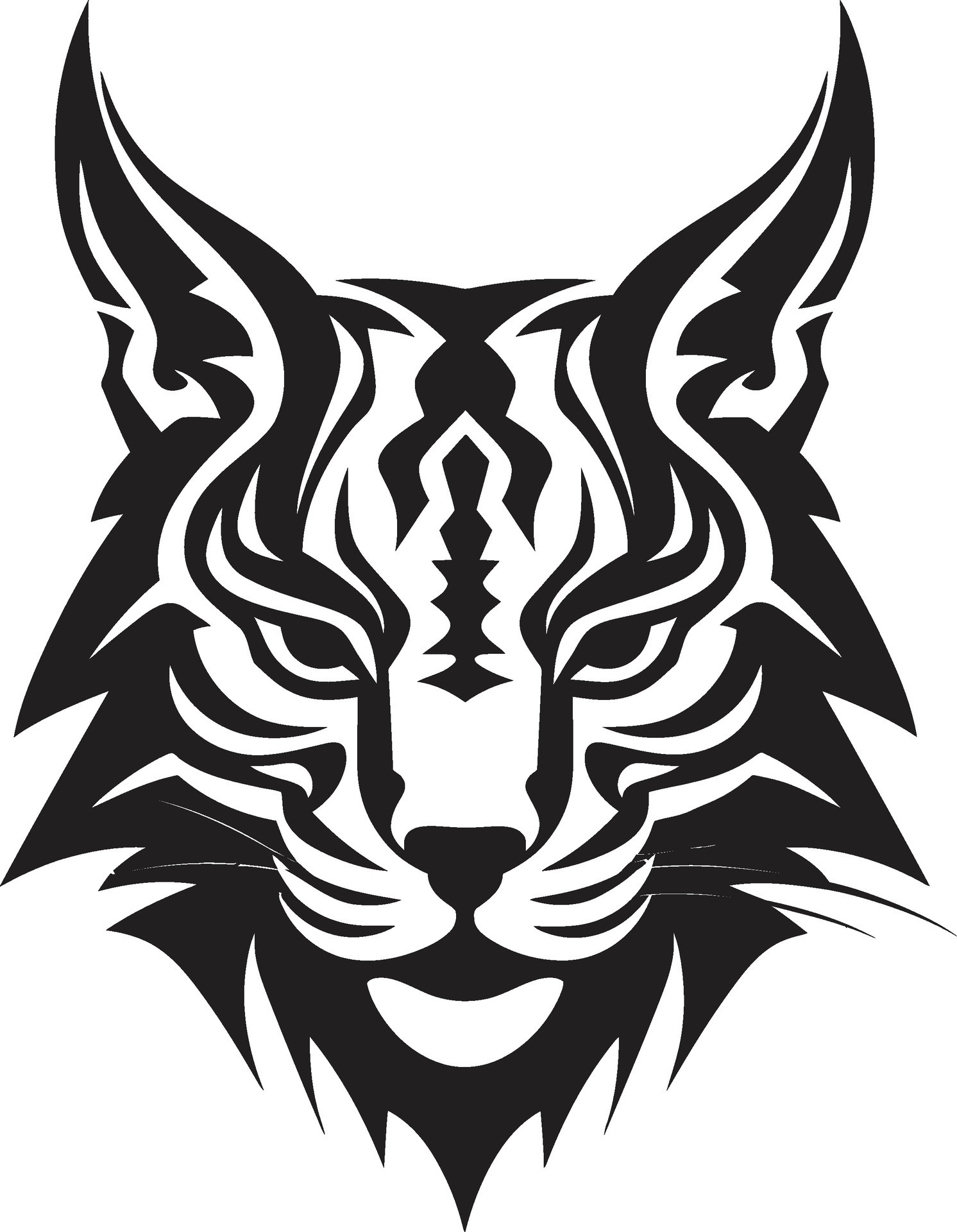 Iconic Stalker Majesty Monochrome Design Stealthy Hunter Black Lynx ... Iconic Stalker Majesty Monochrome Design Stealthy Hunter Black Lynx ...