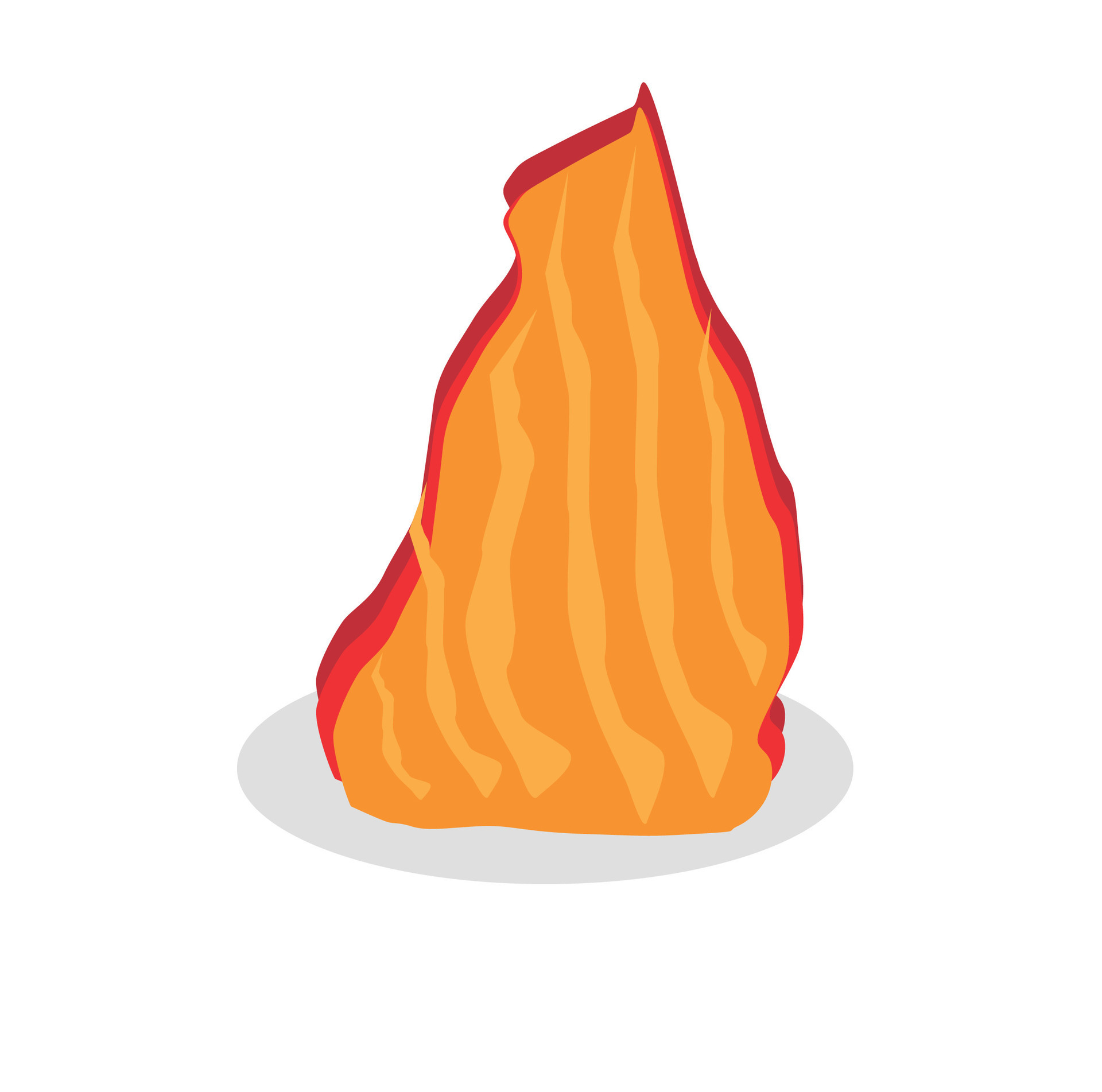 solid fire on white background 34039246 Vector Art at Vecteezy