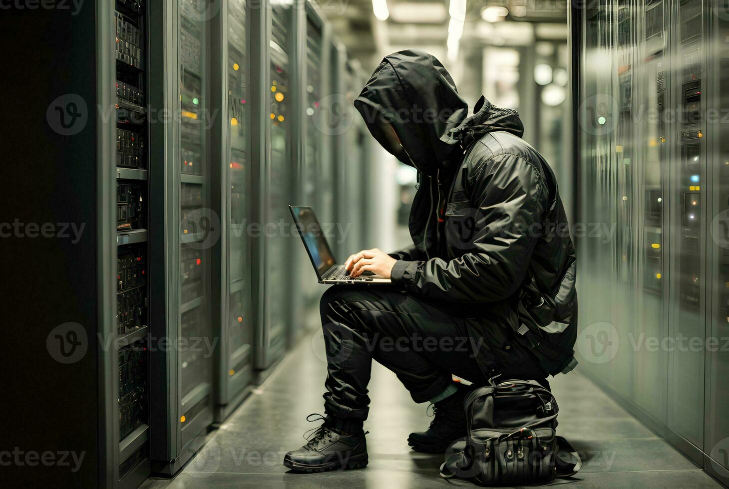 Anonymous Hacker Typing Computer Concept Of Cybercrime Cyberattack
