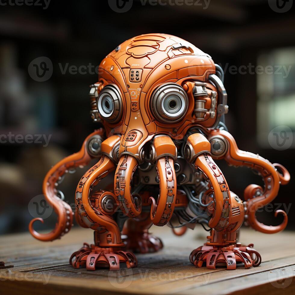 3d octopus robot 34041020 Stock Photo at Vecteezy