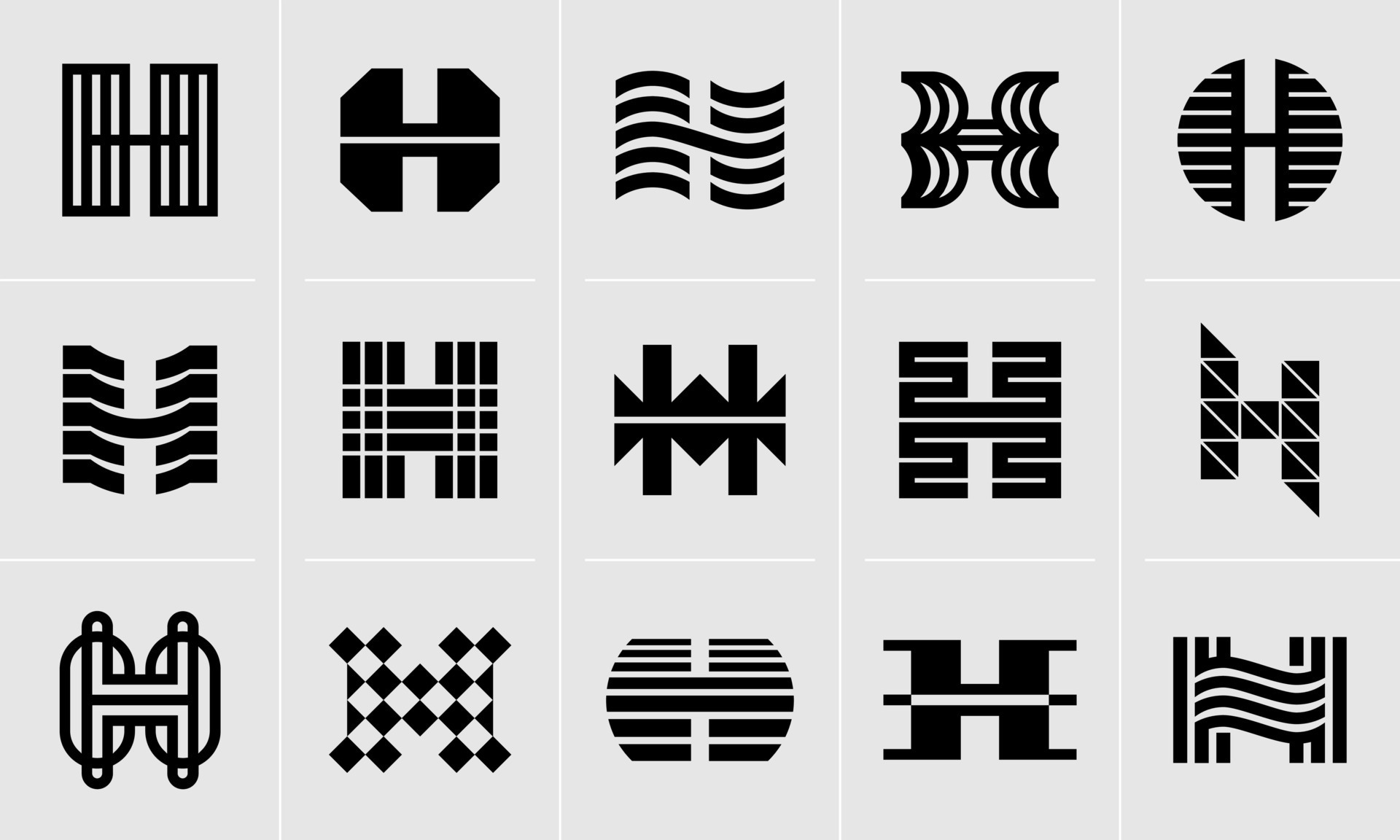 Simple Business Line Flat Logo H Letter Design Set 34043365 Vector Art At Vecteezy