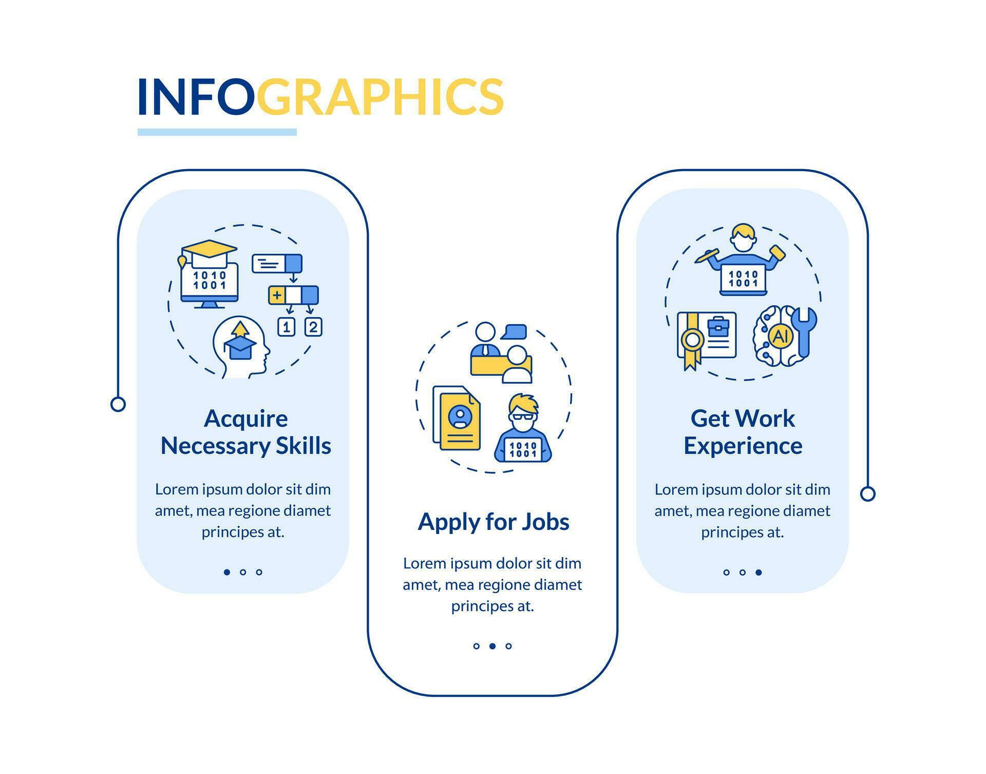 2D AI engineer vector infographics template with thin line icons, data ...