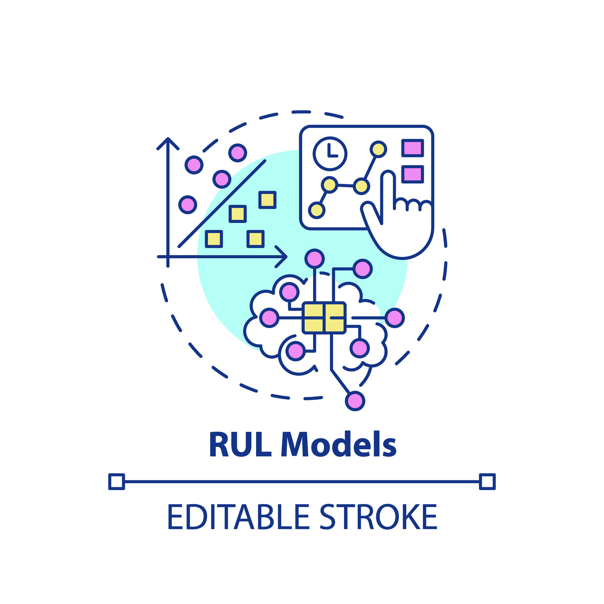 2D editable multicolor icon RUL models concept, simple isolated vector ... 2D editable multicolor icon RUL models concept, simple isolated vector ...