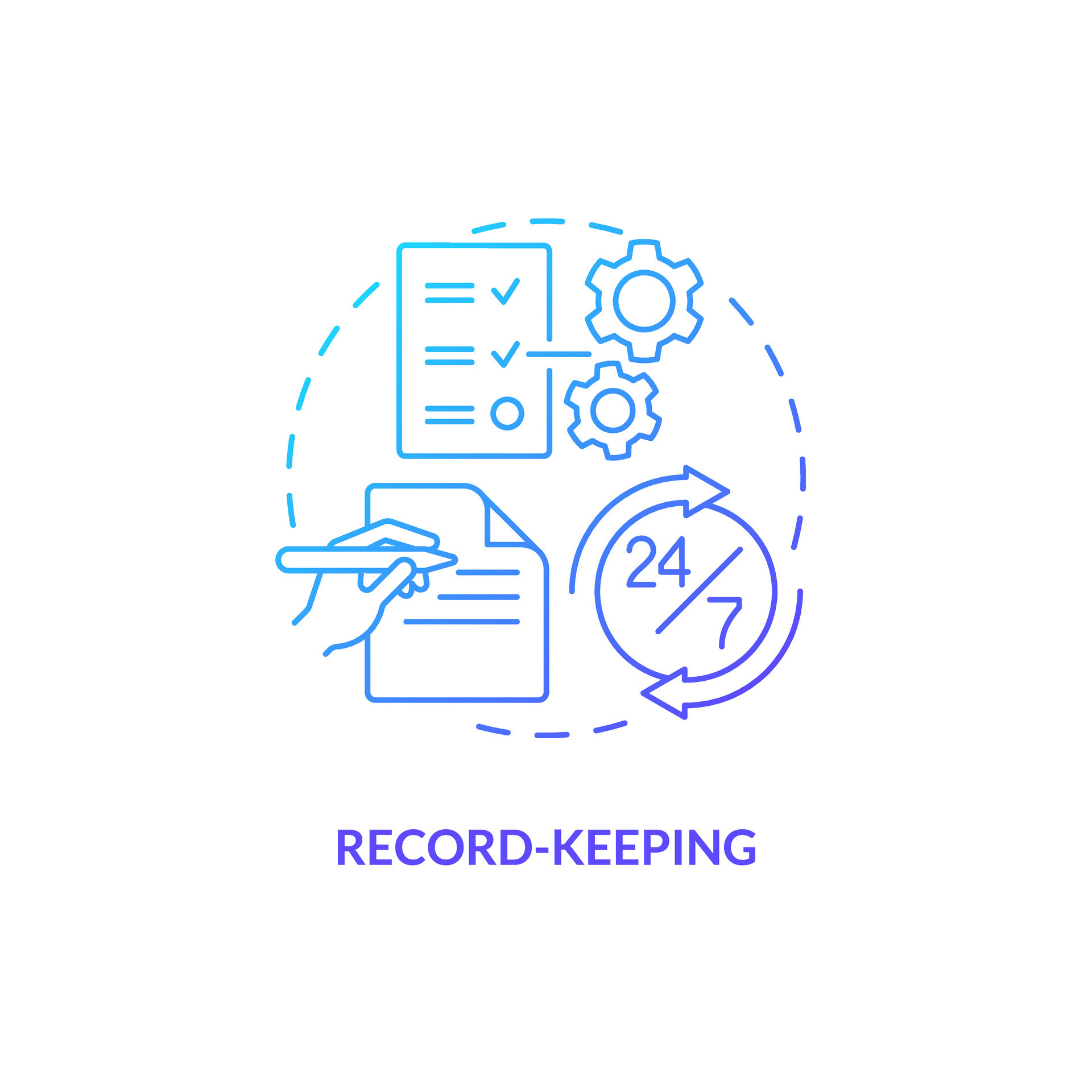 Gradient Record Keeping Icon Concept Isolated Vector Lobbying