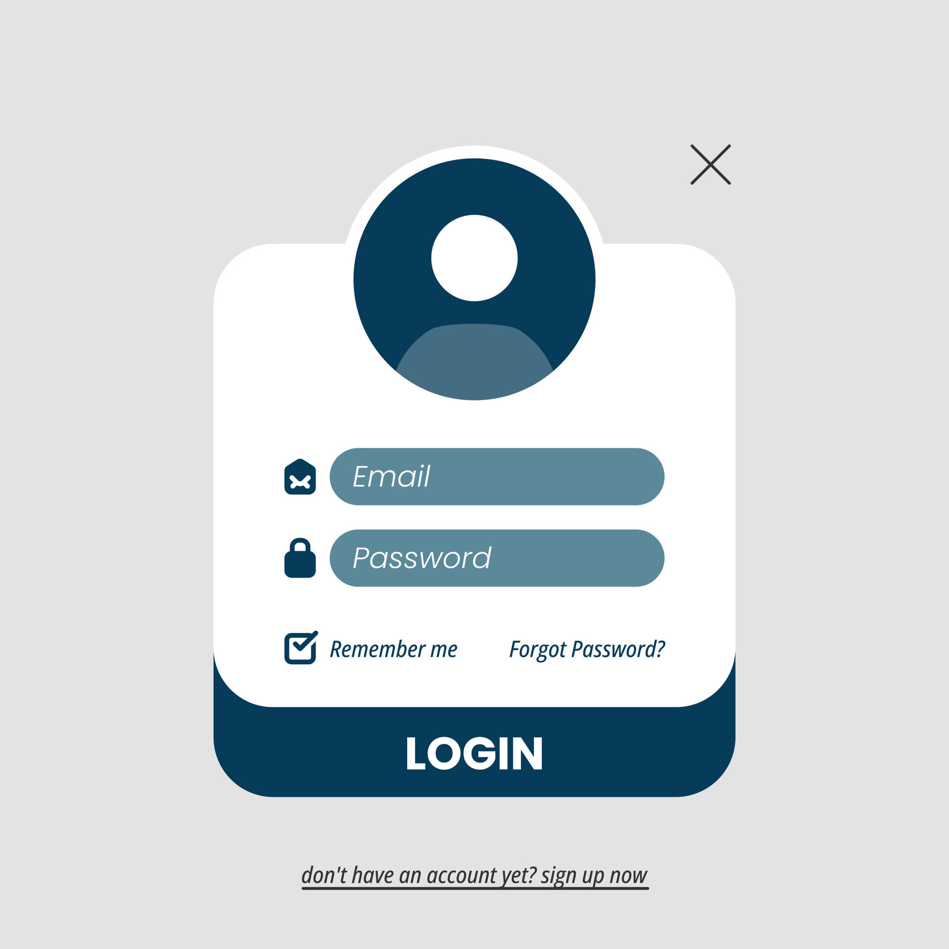 login form template pop up concept illustration flat design vector ...