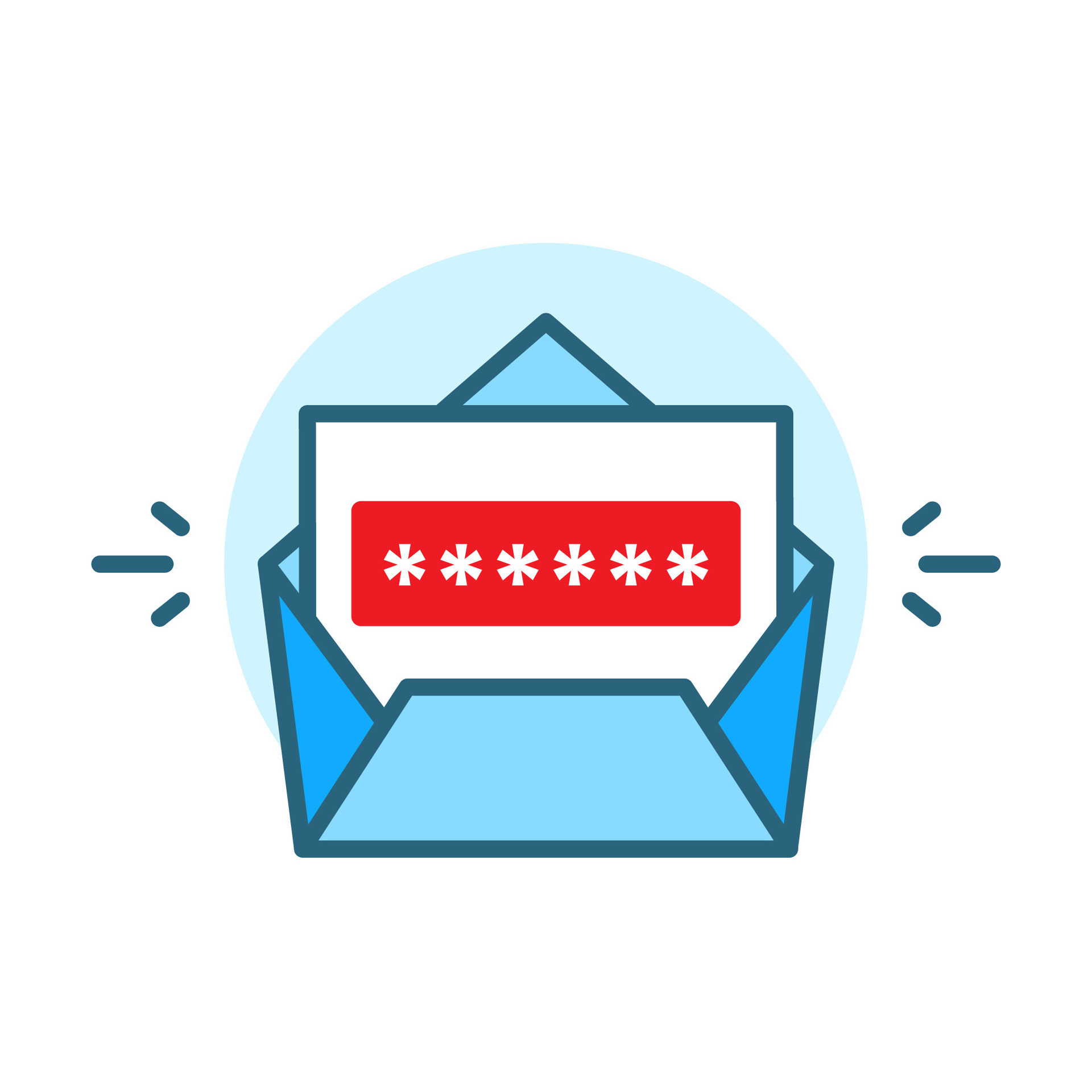 email verification code concept illustration flat icon with line ...