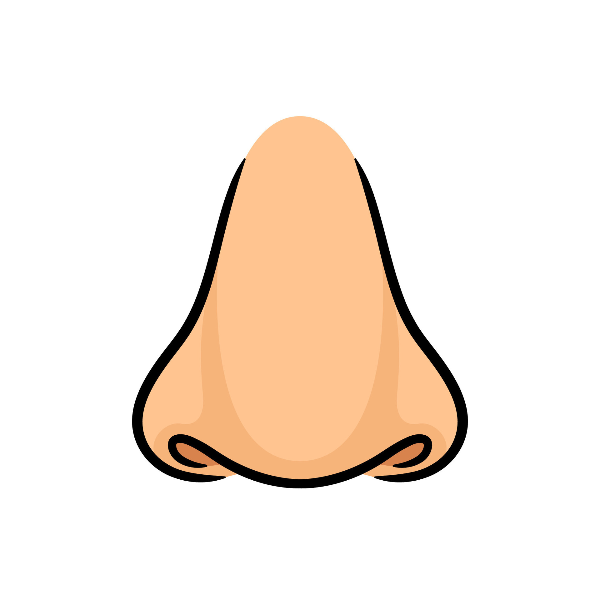 Nose Illustration With Black Outline 34051716 Vector Art at Vecteezy