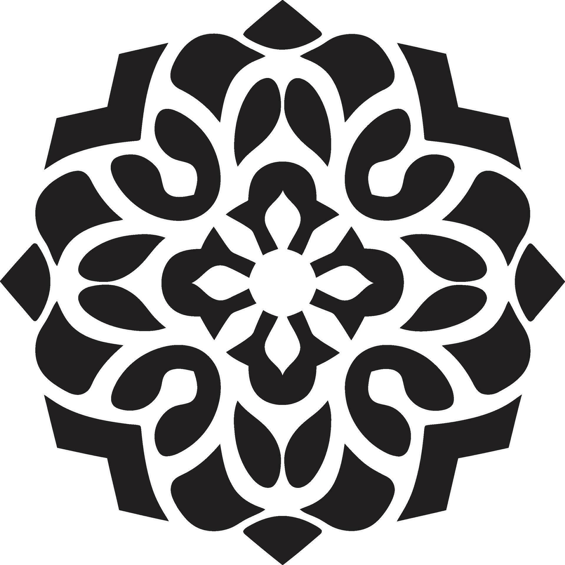Arabic Charm in Monochrome Floral Tiles in Vector Vector Artistry ... Arabic Charm in Monochrome Floral Tiles in Vector Vector Artistry ...