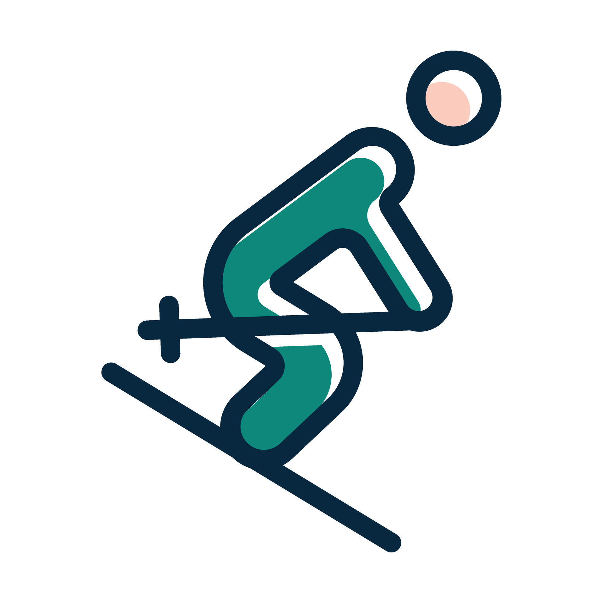 Skiing Vector Thick Line Filled Dark Colors 34066534 Vector Art at Vecteezy