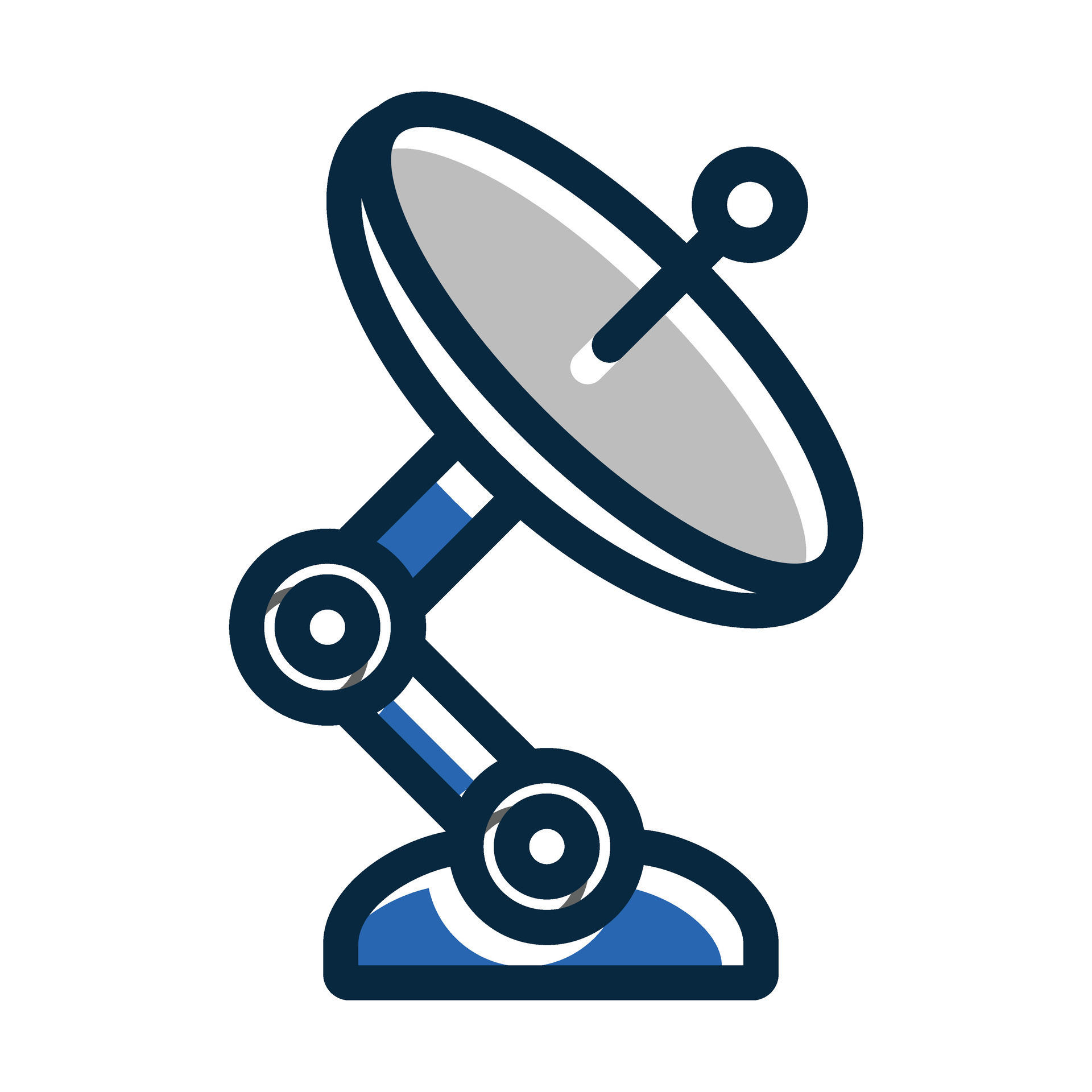 Satellite Dish Vector Thick Line Filled Dark Colors 34066746 Vector Art ...