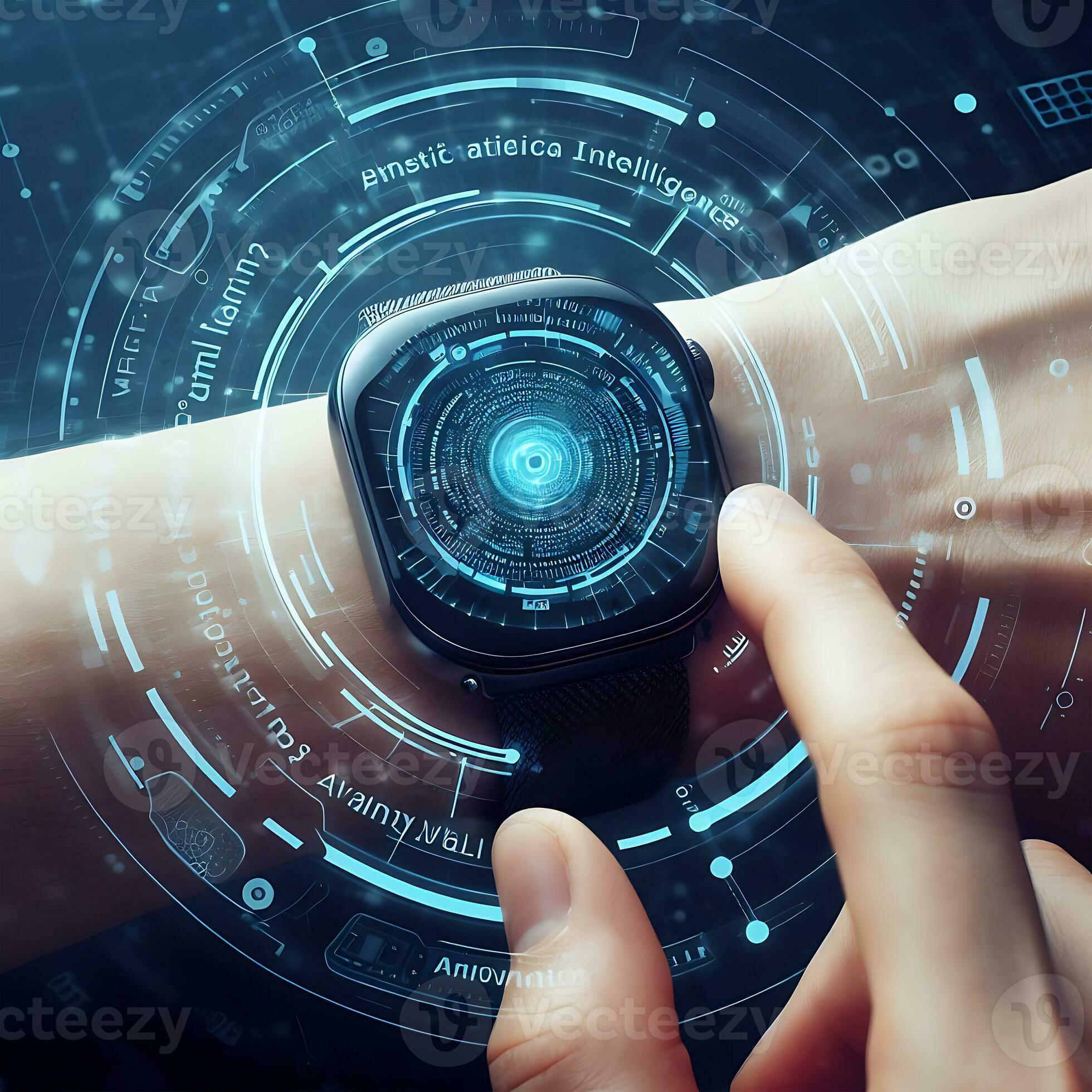 Innovative Smart Watches with Combining artificial intelligence ai generative 34078250 Stock ...