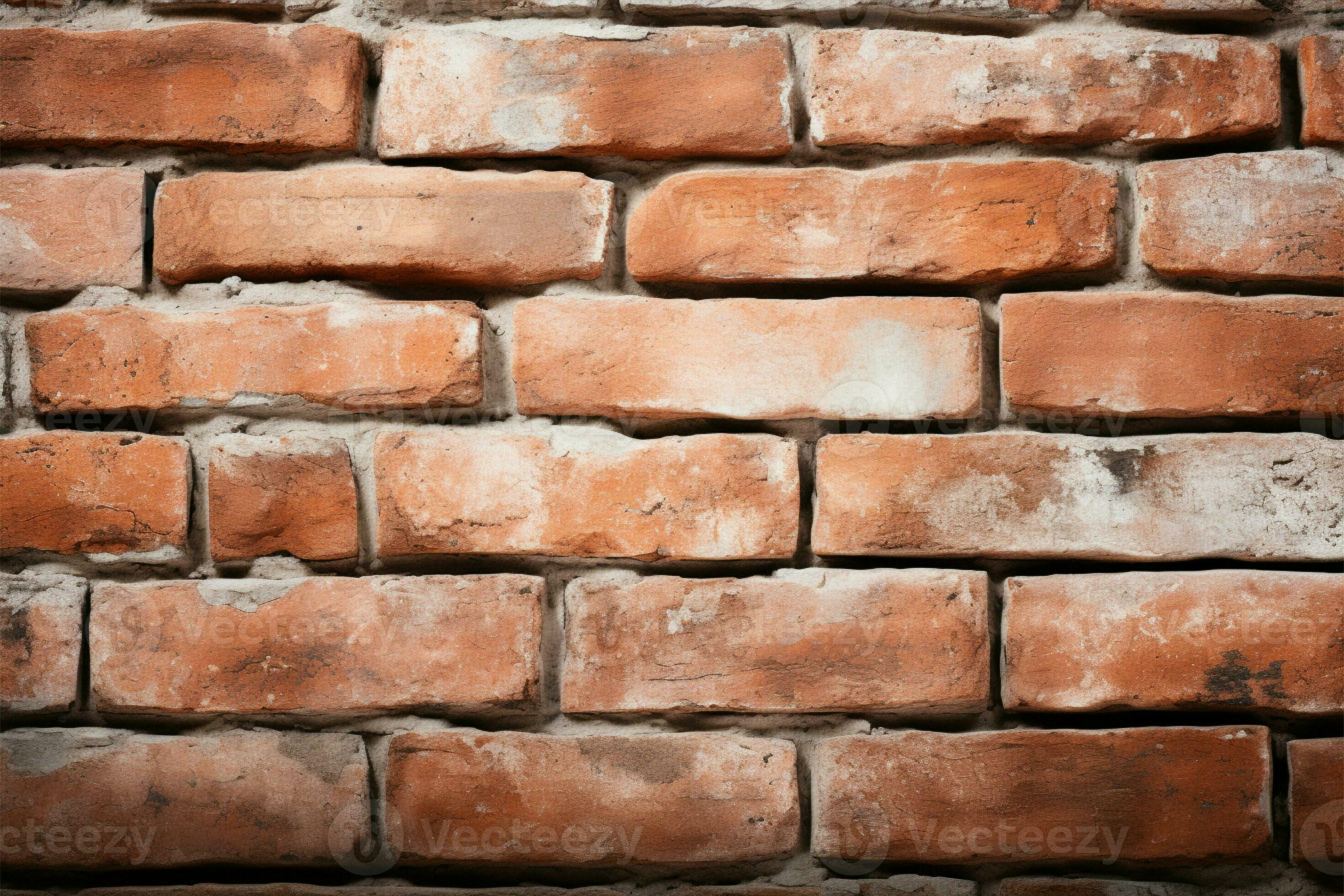 Close up view captures the texture and charm of a brick wall AI ...